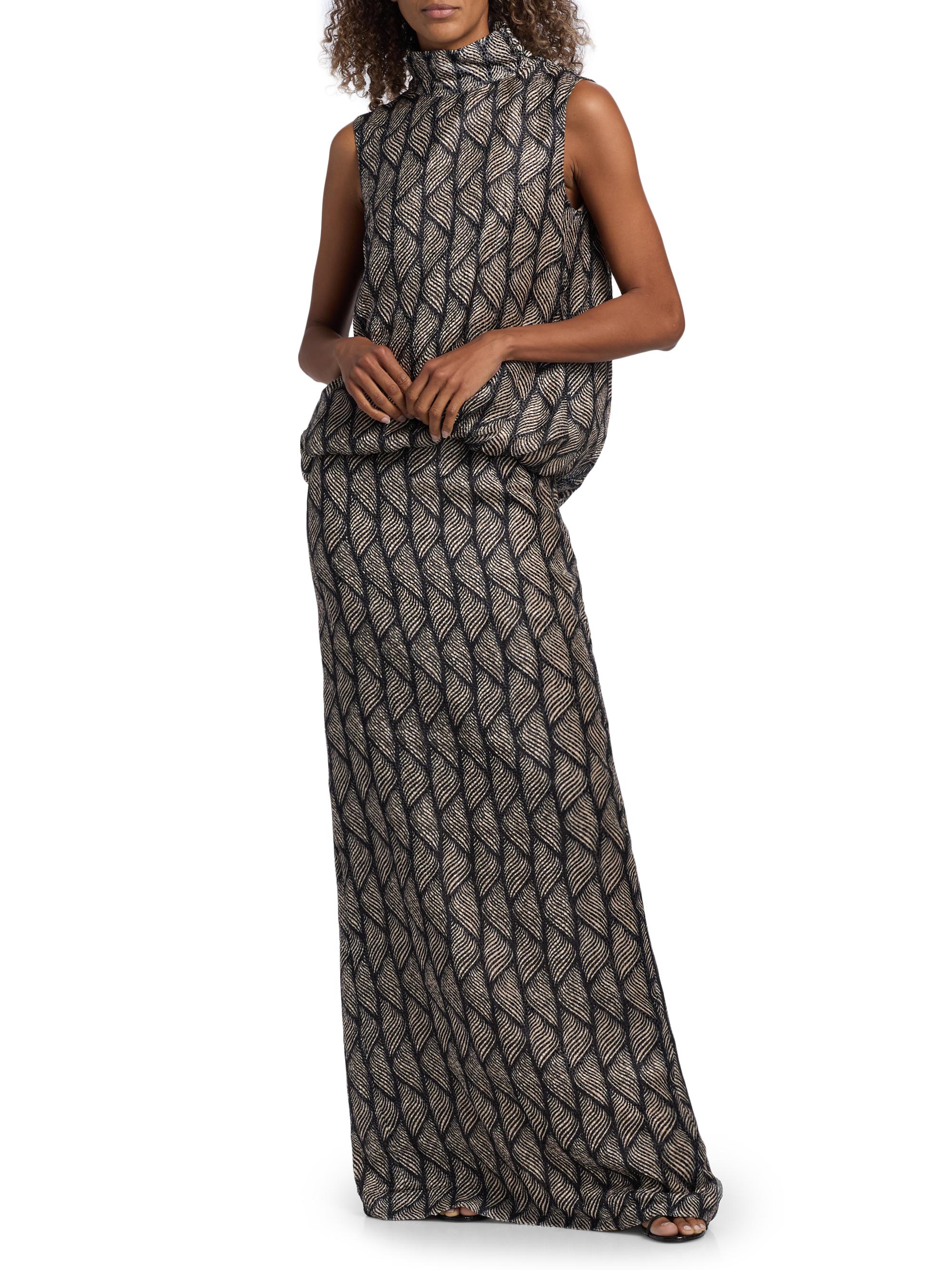 Dries Van Noten Debo Geometric Drape Gown | Saks Fifth Avenue
