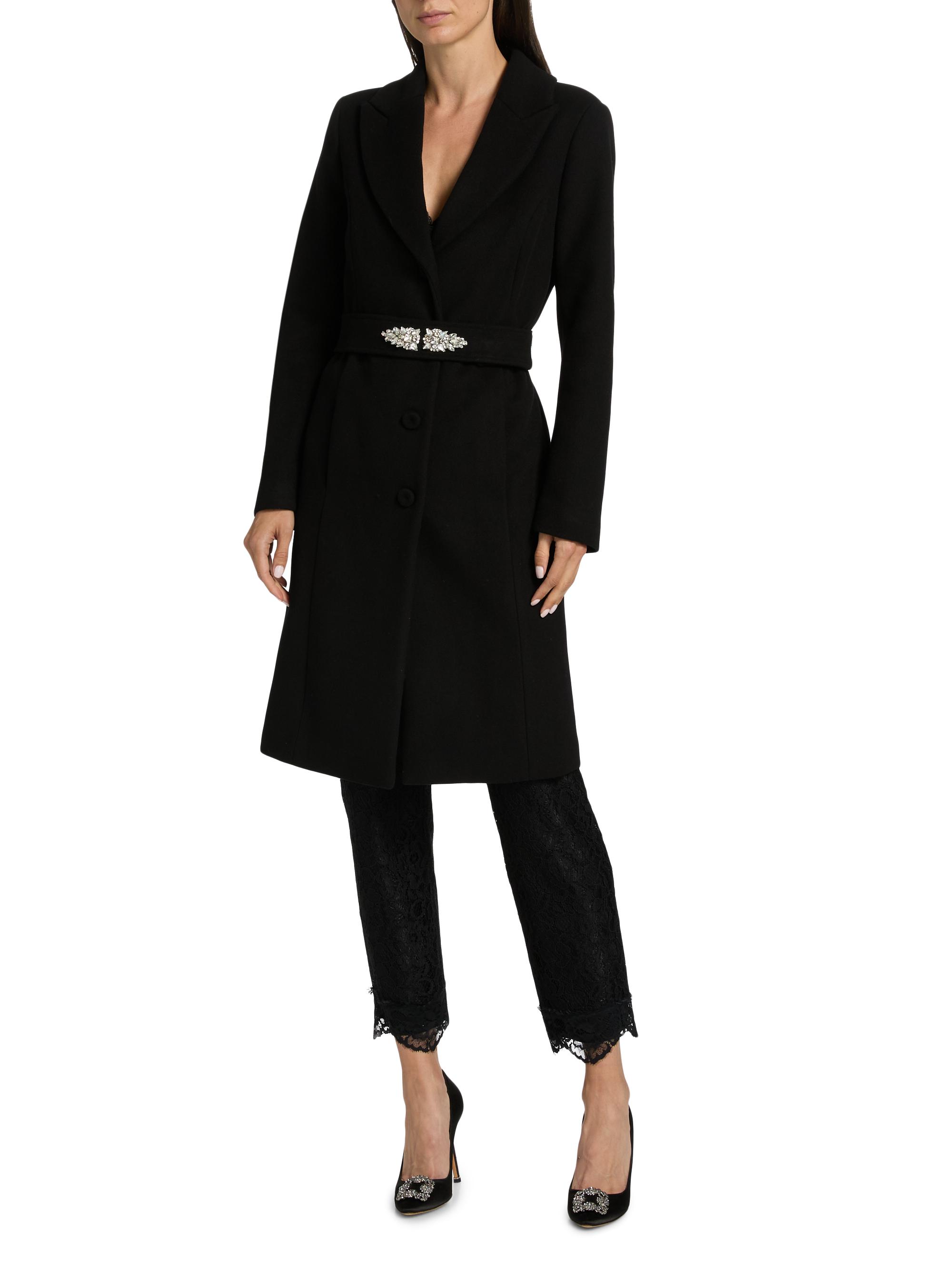 Chiara Boni La Petite Robe Raela Embellished Virgin Wool-Blend Belted ...