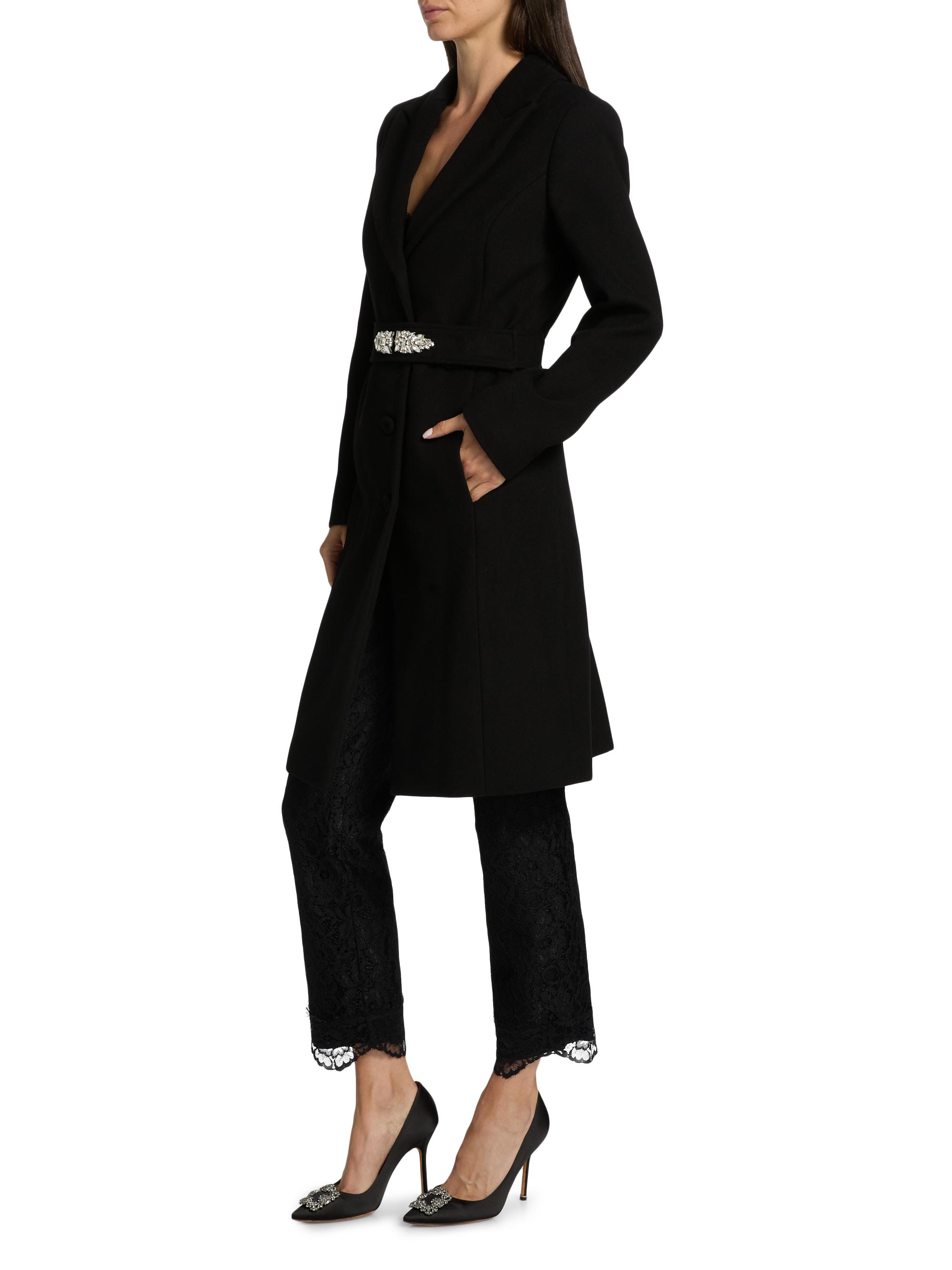 Chiara Boni La Petite Robe Raela Embellished Virgin Wool-Blend Belted ...