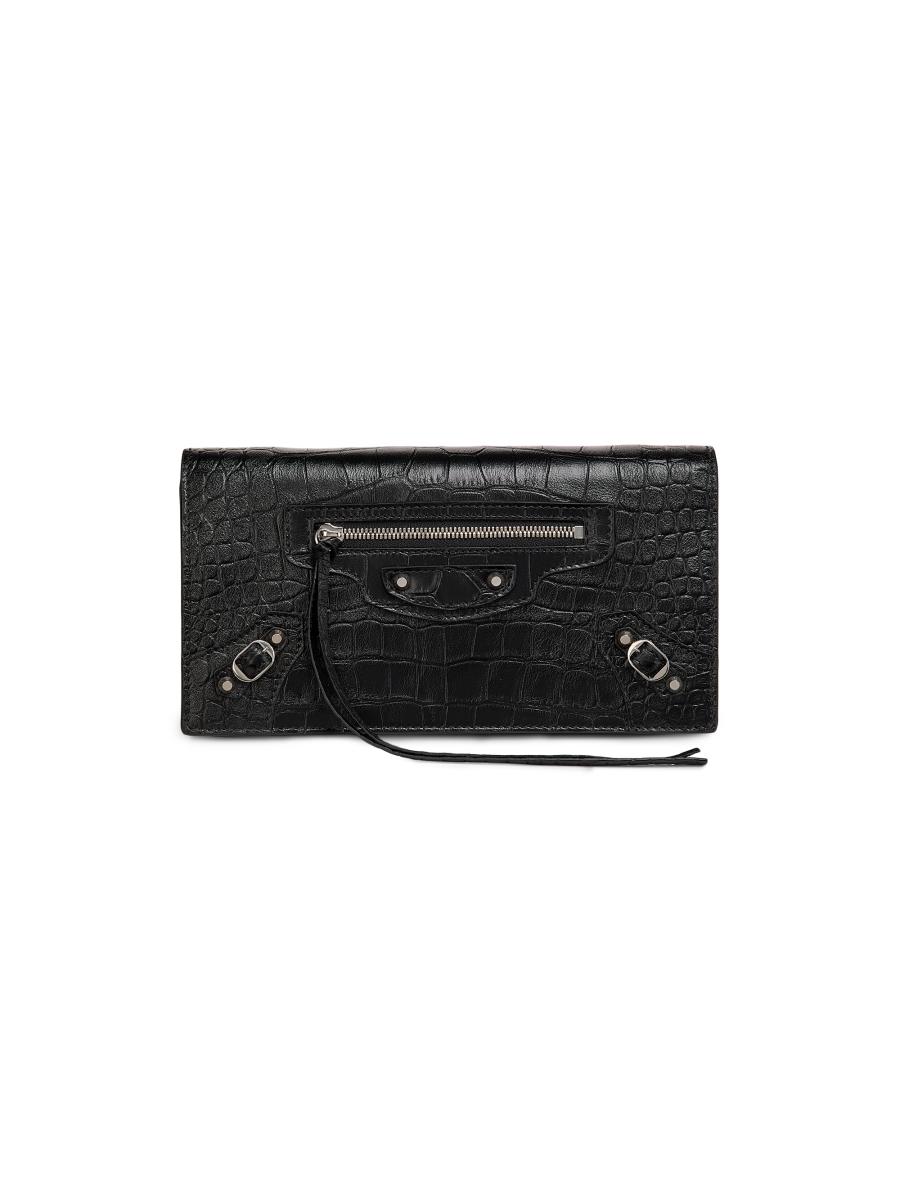Balenciaga Le City Croc-Embossed Leather Wallet | Saks Fifth Avenue