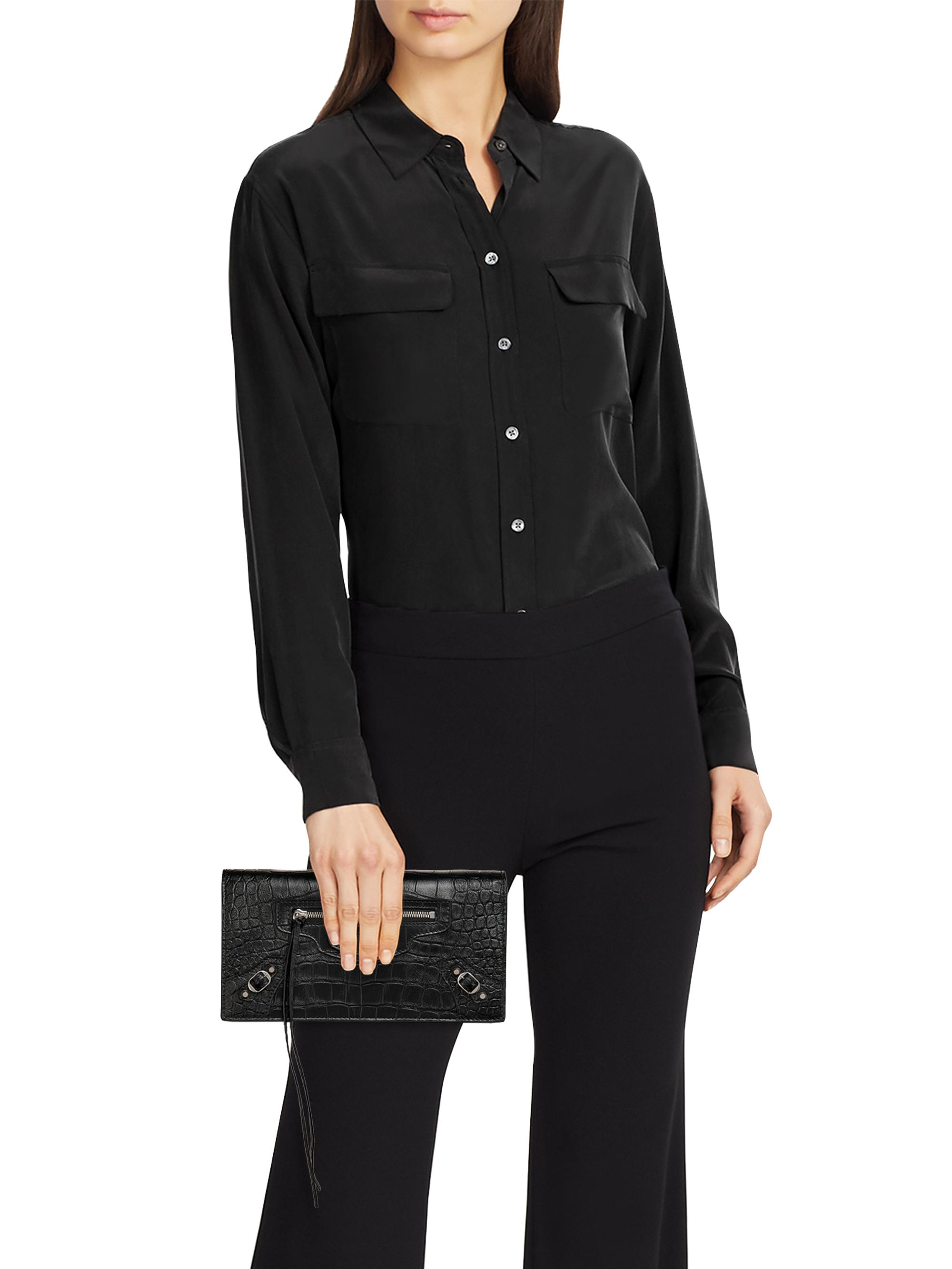 Balenciaga Le City Croc-Embossed Leather Wallet | Saks Fifth Avenue