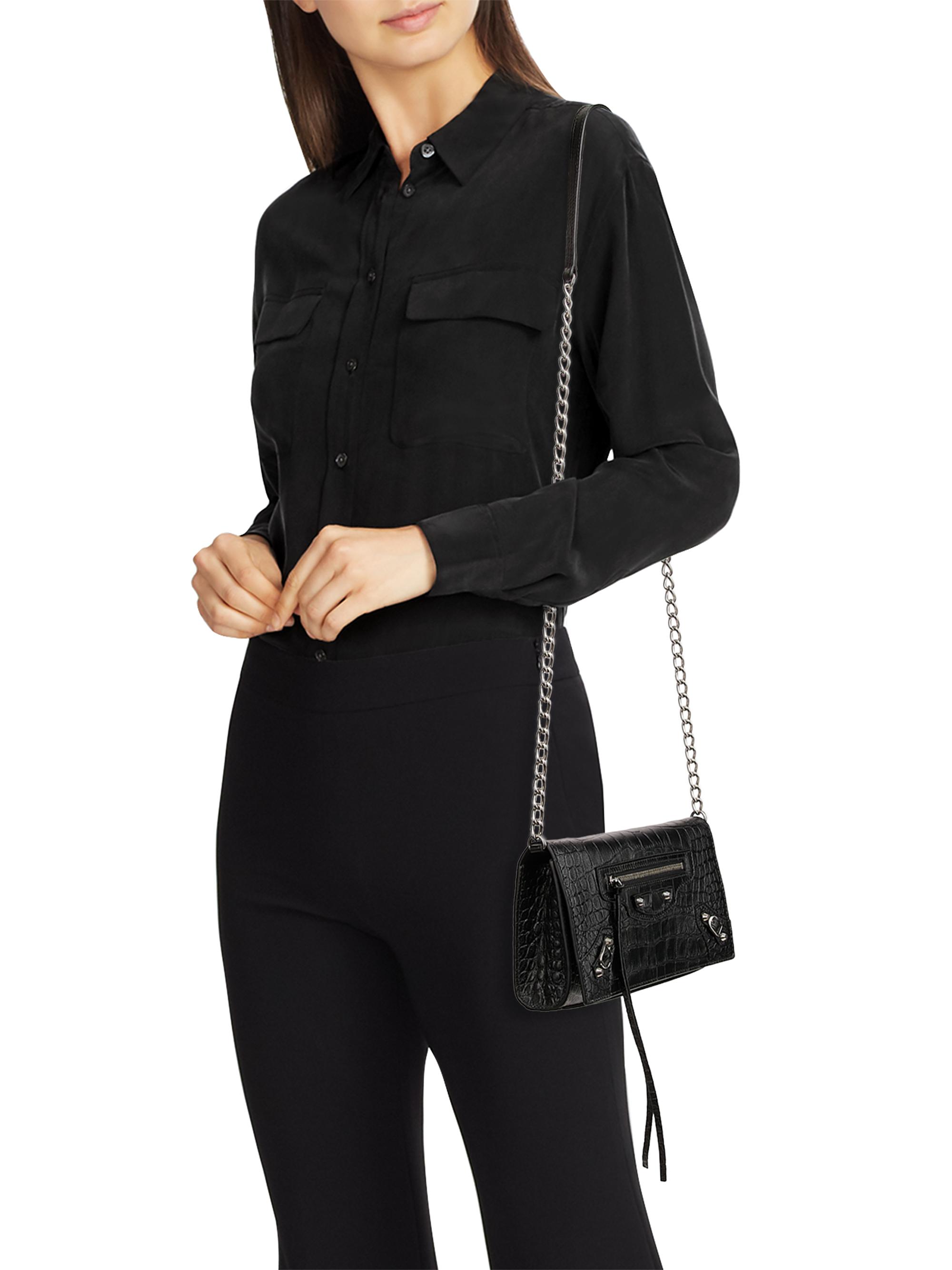 Balenciaga Le City Croc-Embossed Leather Wallet | Saks Fifth Avenue