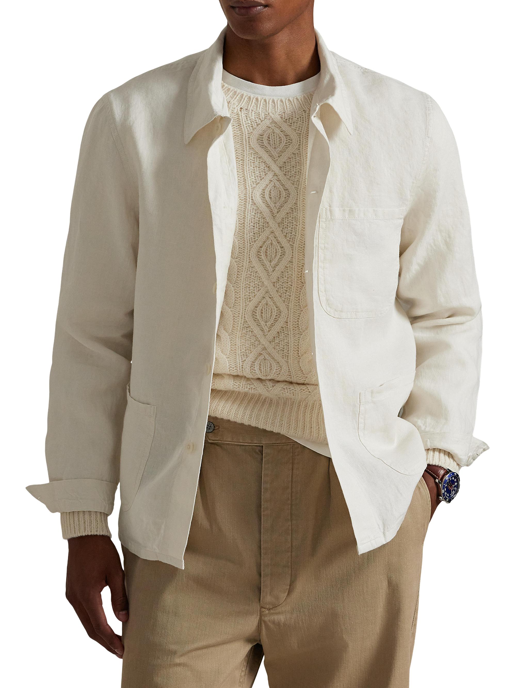 Polo Ralph Lauren Linen Utility Jacket | Saks Fifth Avenue