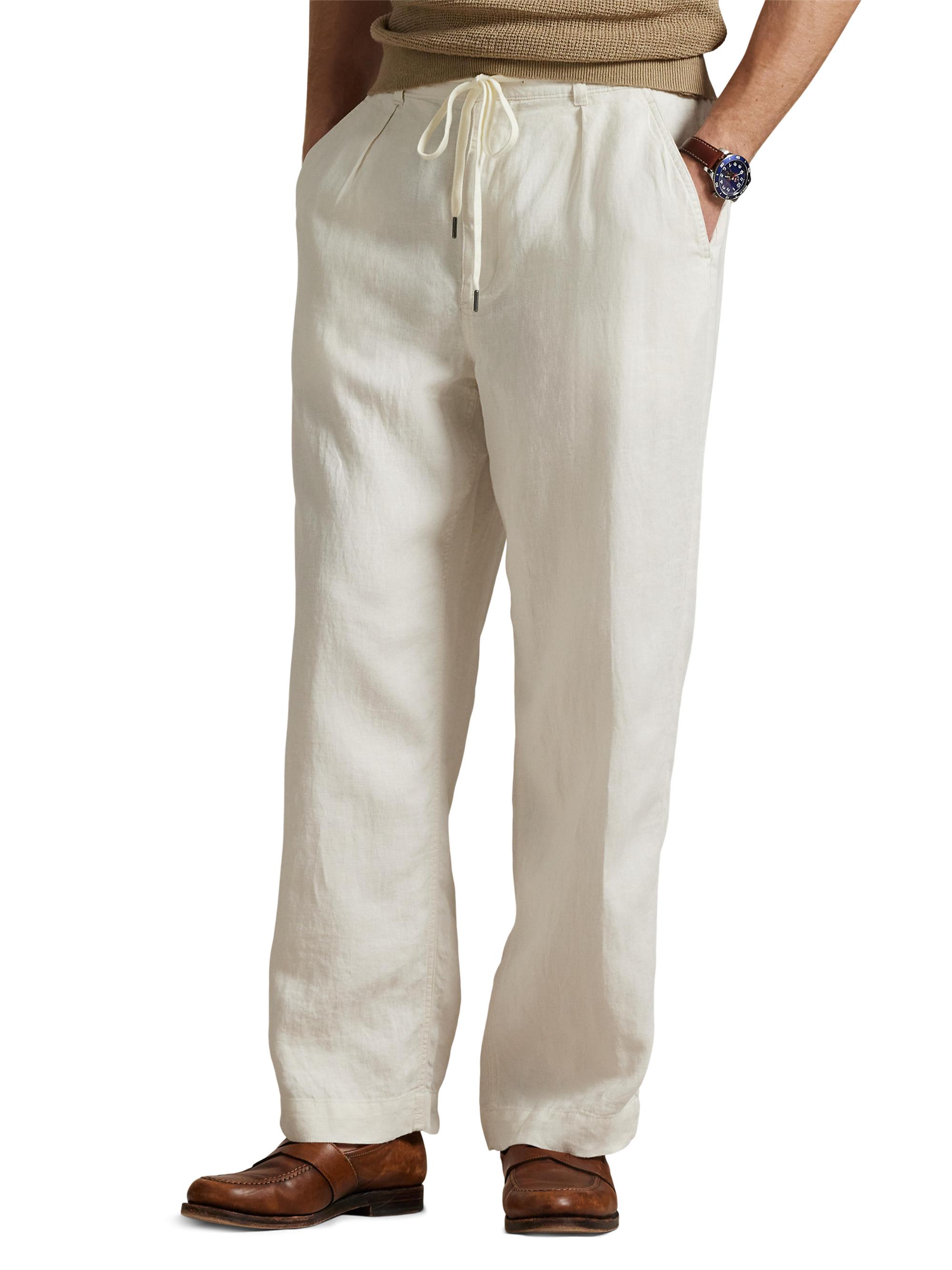 Polo Ralph Lauren Lateef Relaxed-Fit Pleated Linen Pants | Saks Fifth ...