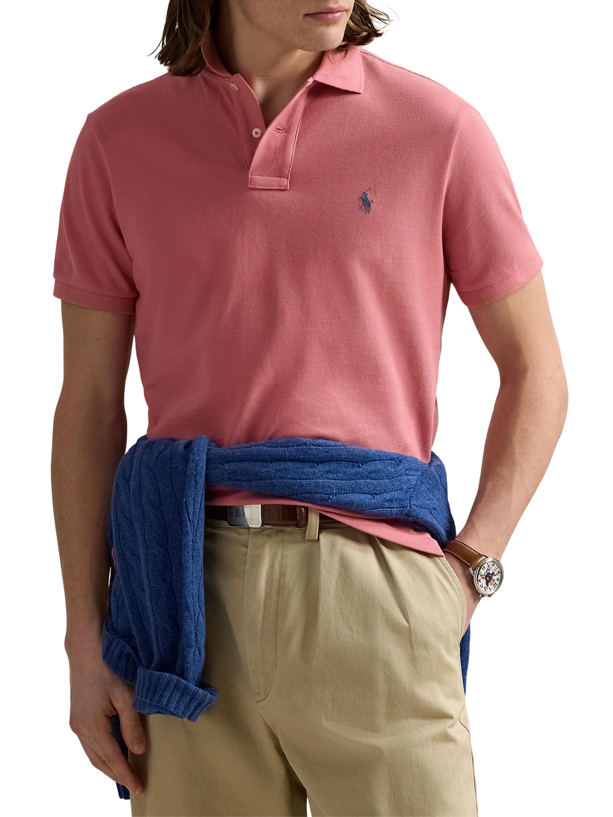 Polo Ralph Lauren Custom-Slim-Fit Mesh Polo Shirt | Saks Fifth Avenue