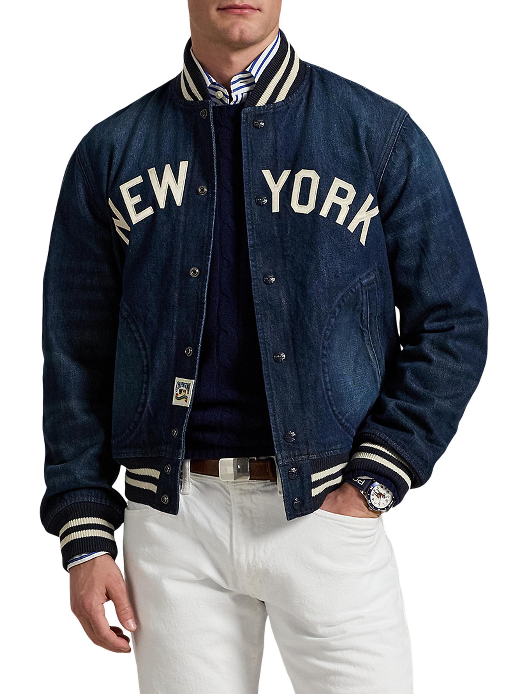 Polo Ralph Lauren Yankees Denim Bomber Jacket | Saks Fifth Avenue