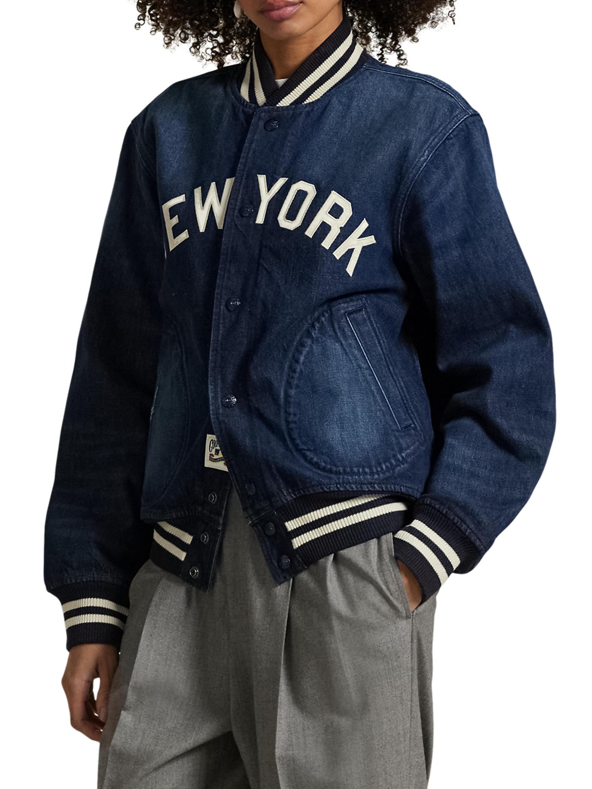 Polo Ralph Lauren Yankees Denim Bomber Jacket | Saks Fifth Avenue