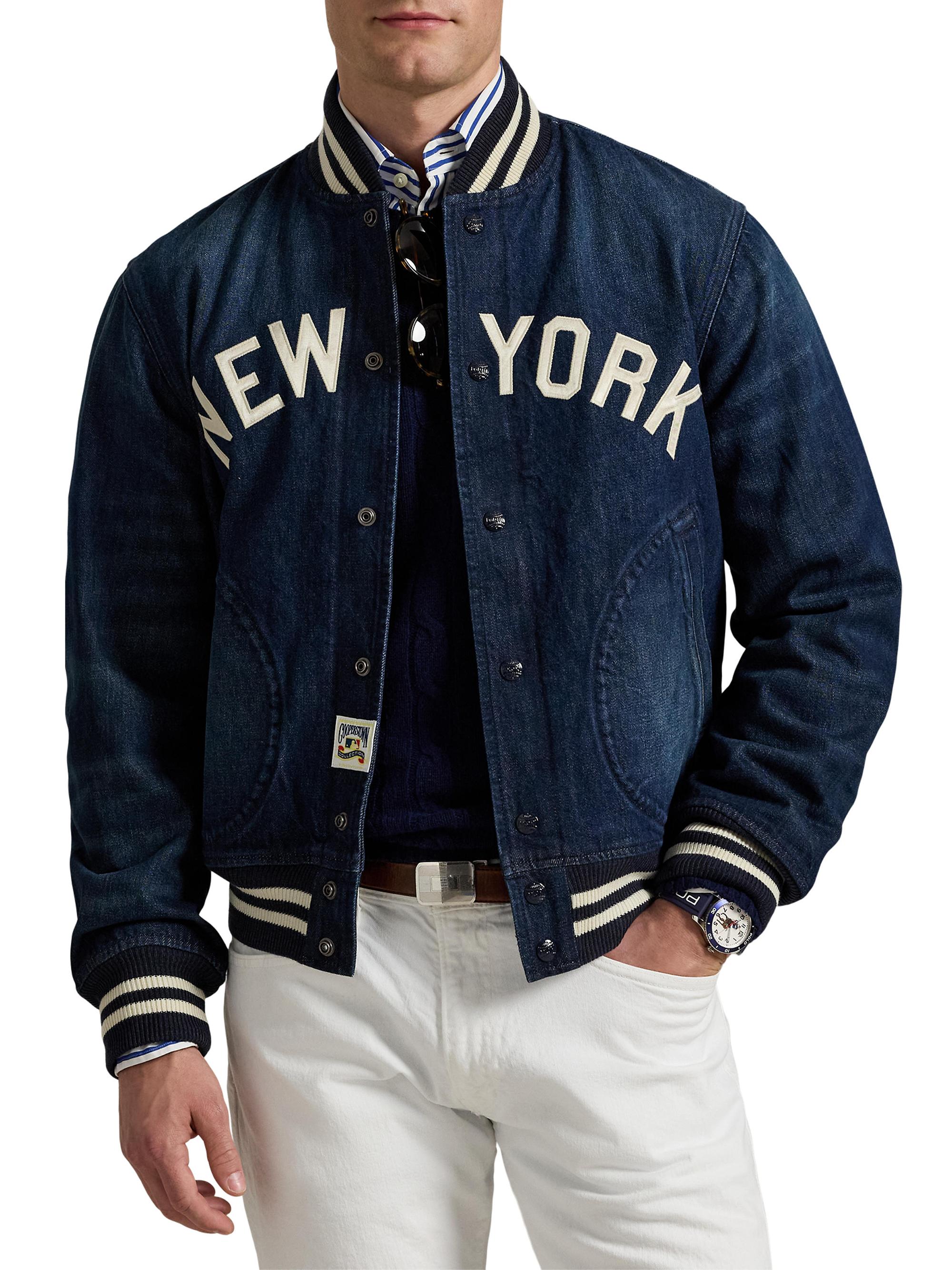 Polo Ralph Lauren Yankees Denim Bomber Jacket | Saks Fifth Avenue