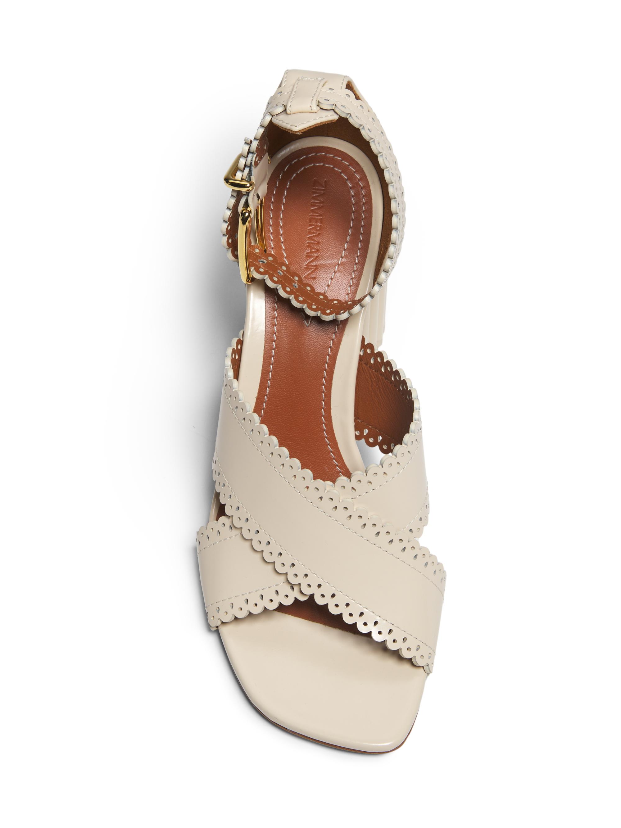 Zimmermann Eddie 85MM Cylinder Heel Leathert Sandals | Saks Fifth Avenue