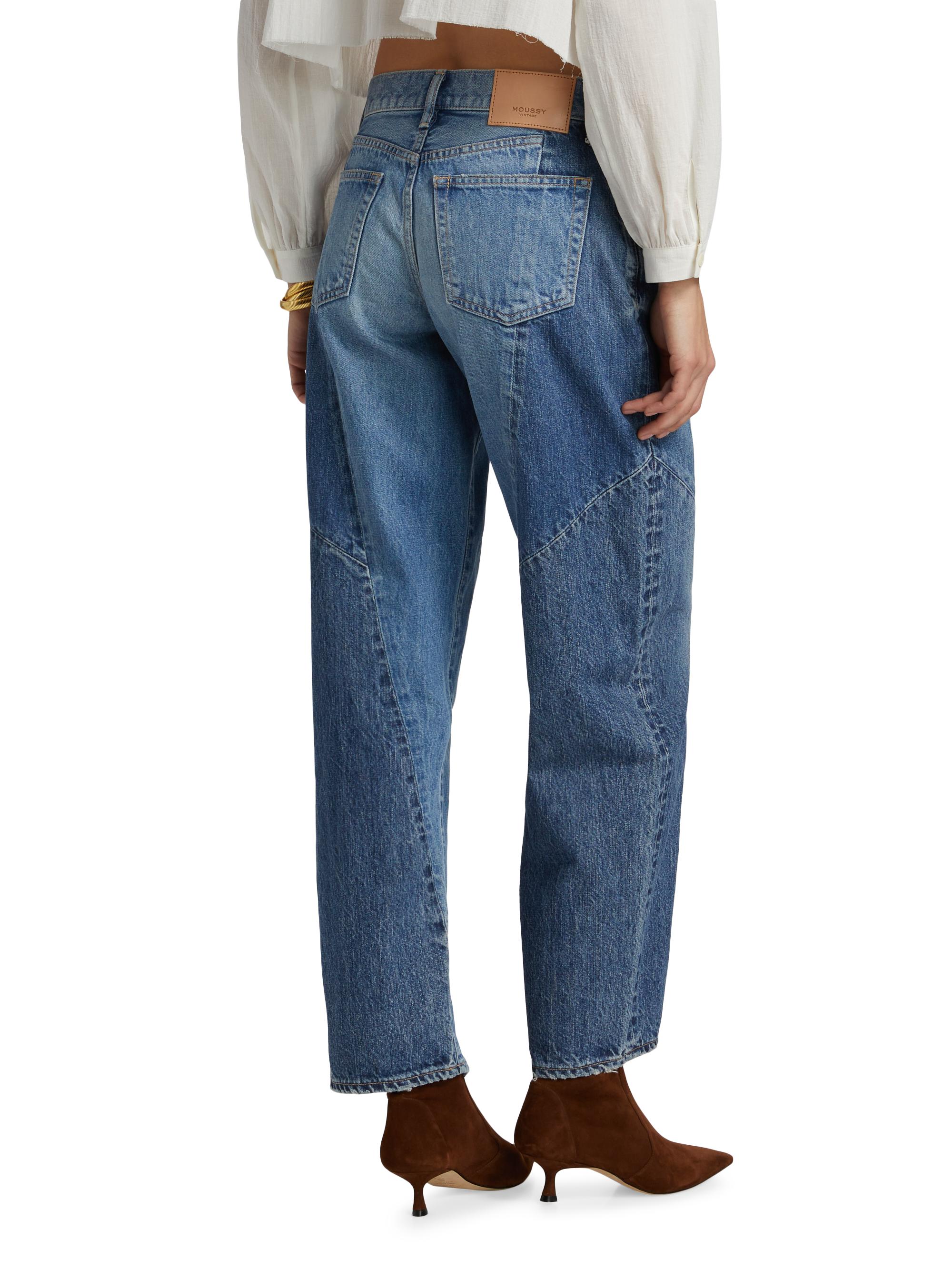 Moussy Vintage Micco Remake Spliced Barrel Jeans | Saks Fifth Avenue
