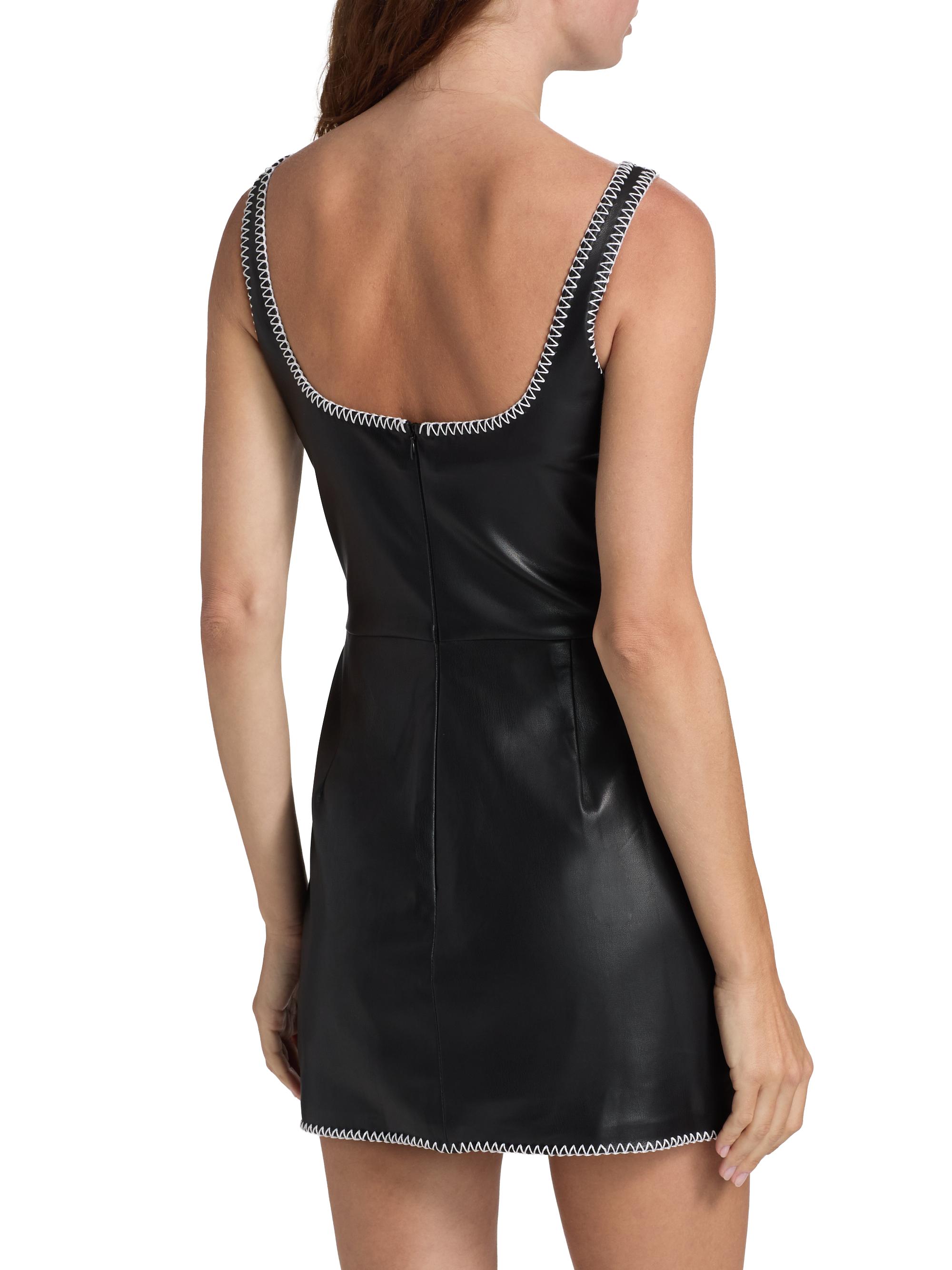 Amanda Uprichard Ginger Faux Leather Skort Minidress | Saks Fifth Avenue