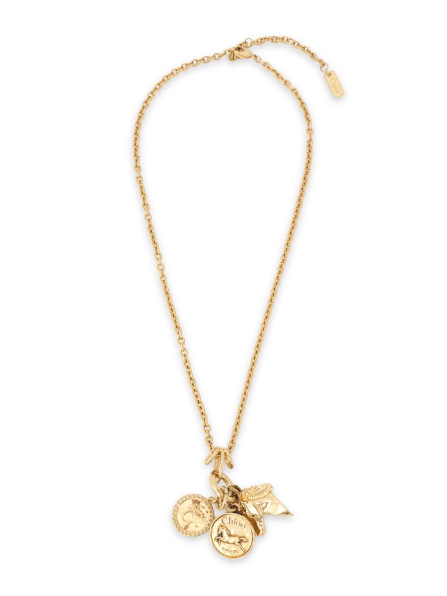 Chloé Charms Goldtone Pendant Necklace | Saks Fifth Avenue