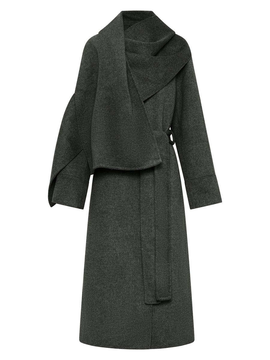 Nicholas the Label Candice Double Wool-Blend Scarf-Neck Coat | Saks ...