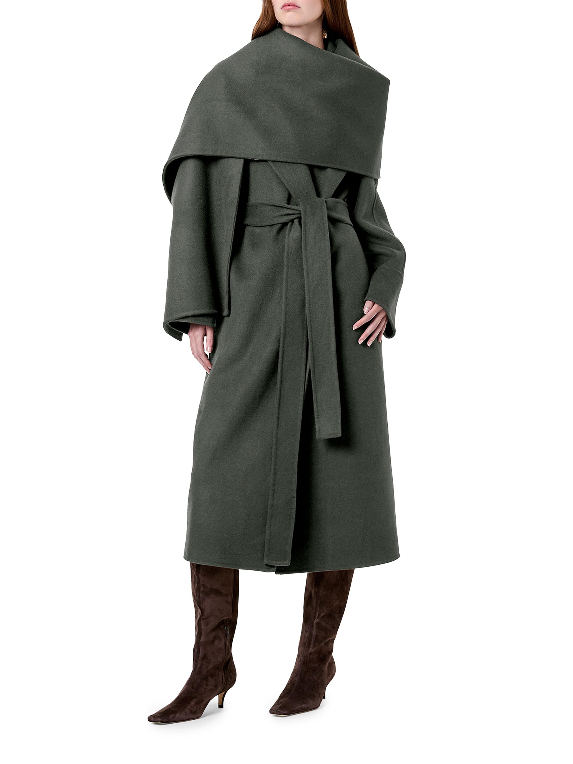 Nicholas the Label Candice Double Wool-Blend Scarf-Neck Coat | Saks ...