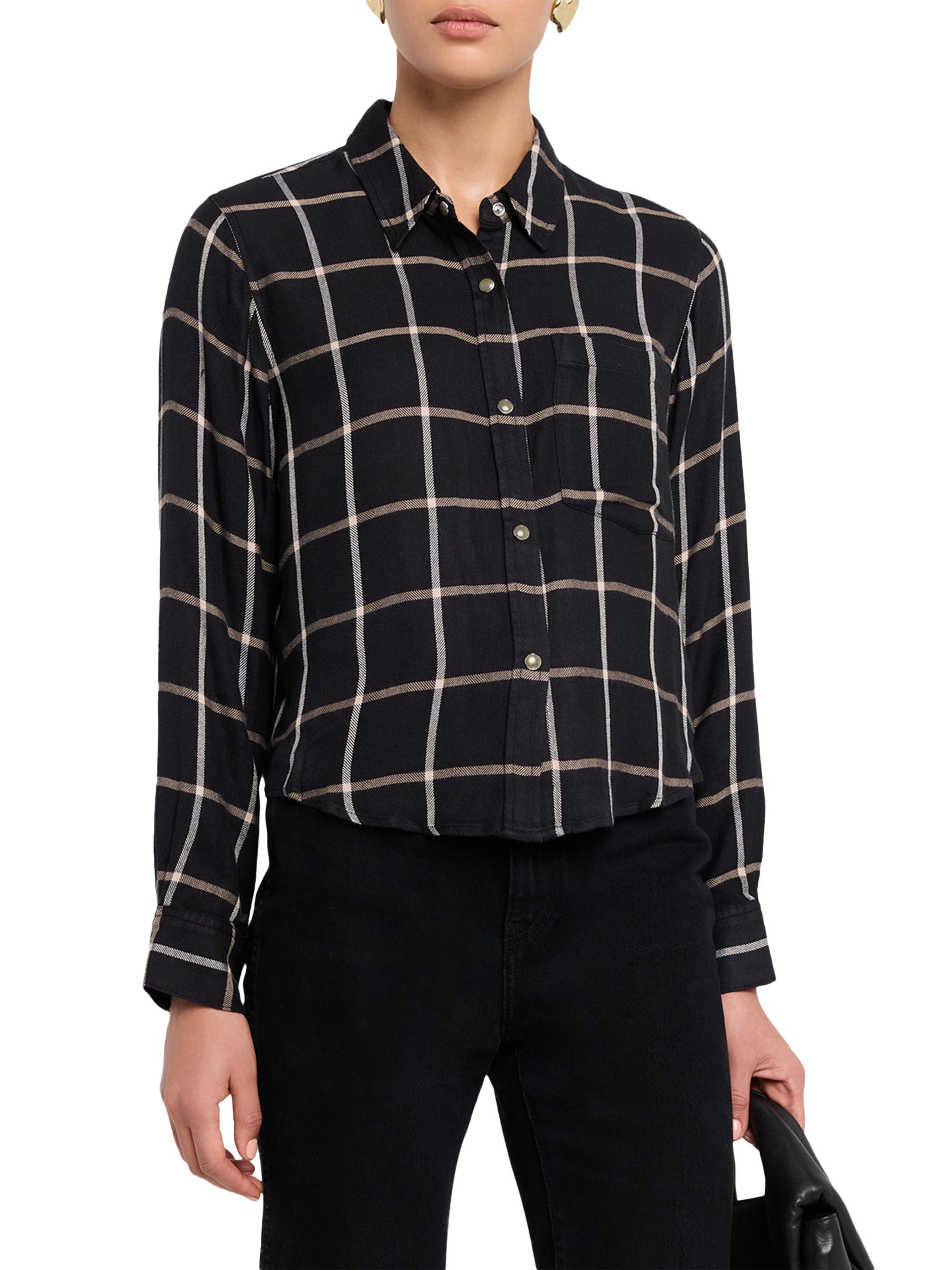 Rails Malin Plaid Cropped Boxy Shirt | Saks Fifth Avenue