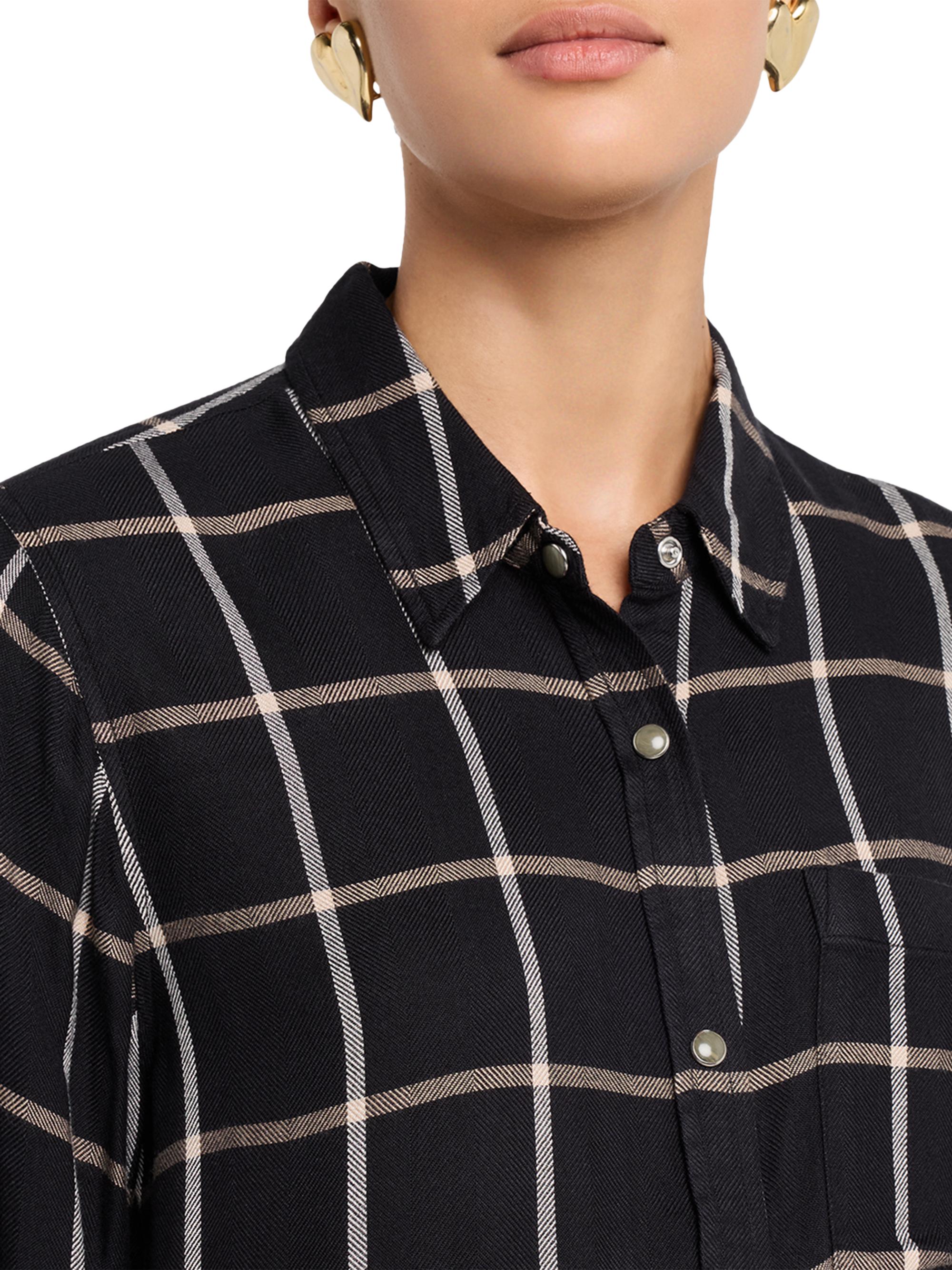 Rails Malin Plaid Cropped Boxy Shirt | Saks Fifth Avenue