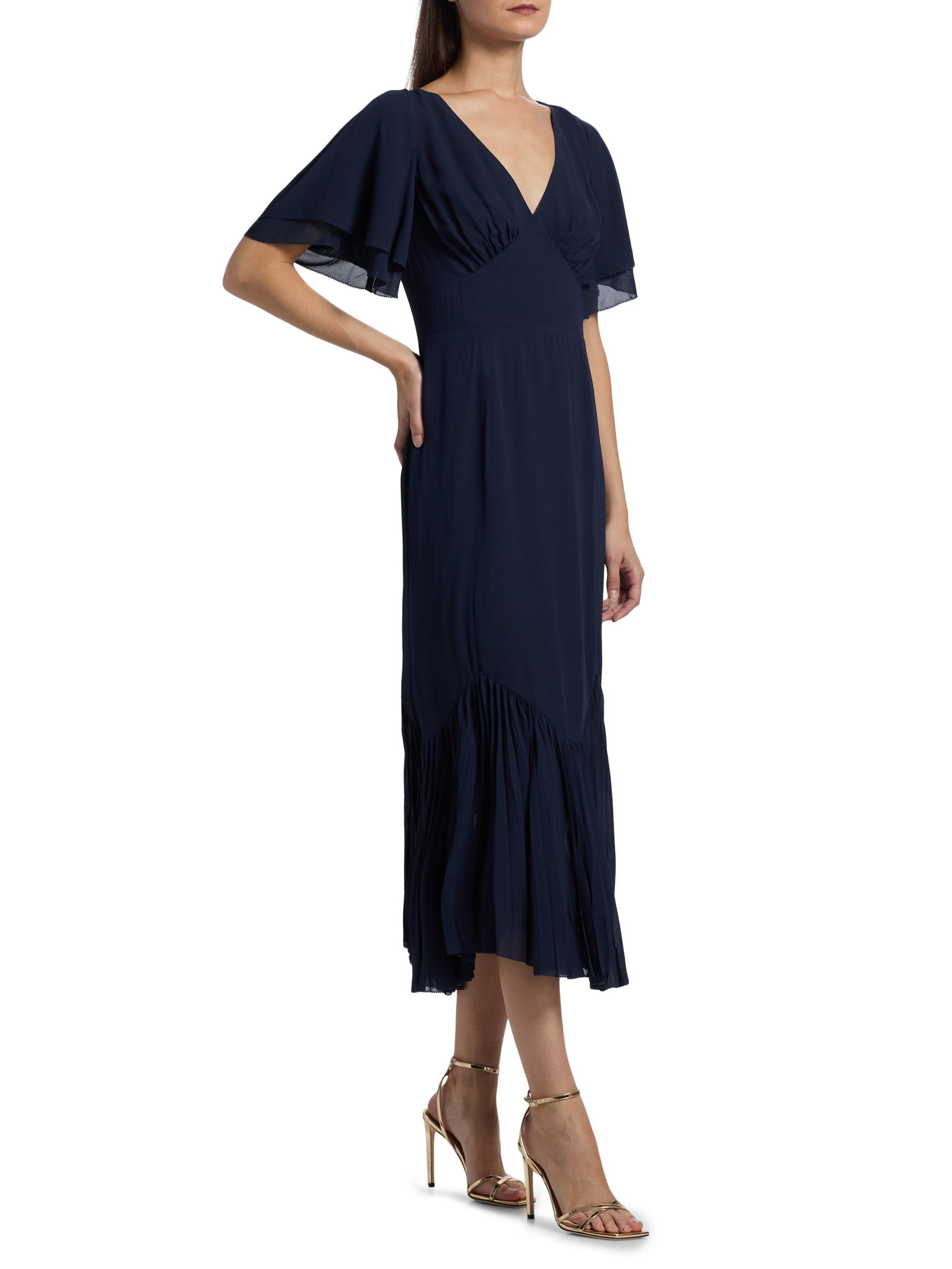 Reformation Salvia Pleated Ruffle Midi-Dress | Saks Fifth Avenue