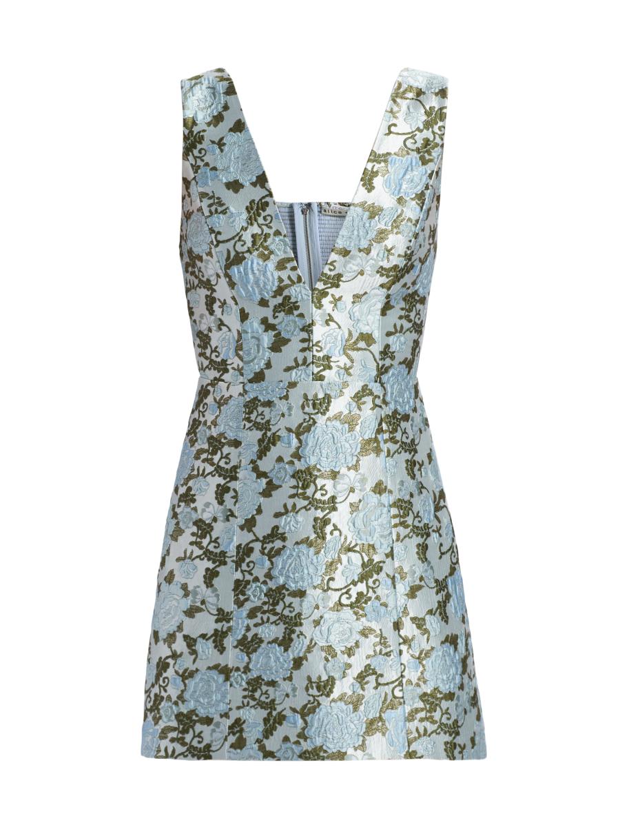 ALICE + OLIVIA Tatum Floral Satin Minidress | Saks Fifth Avenue