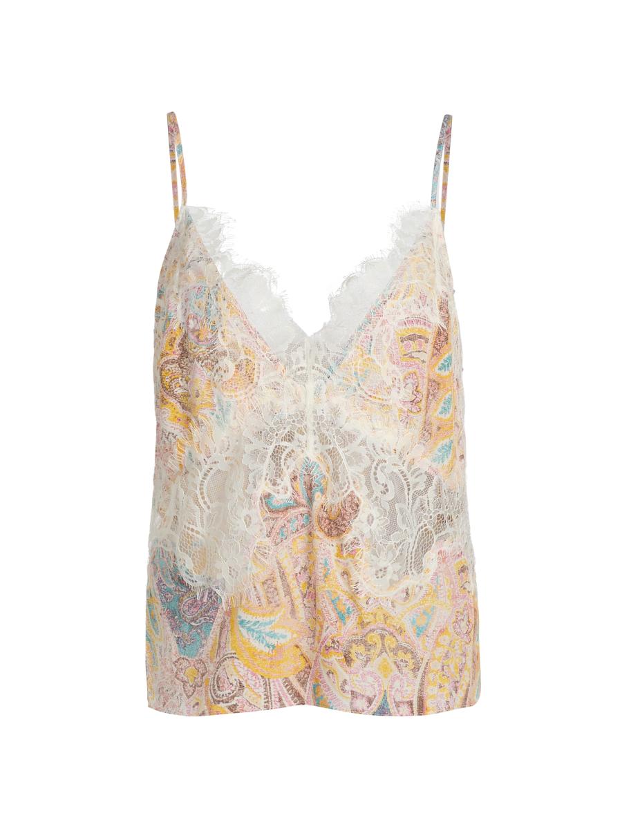 L'AGENCE Kilah Lace & Paisley Camisole | Saks Fifth Avenue