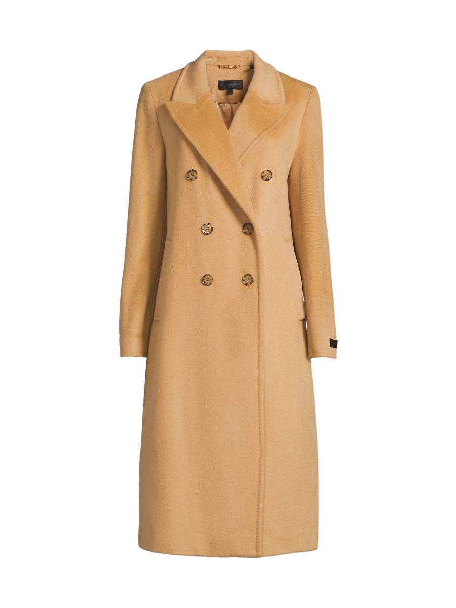 Donna Karan New York Wool-Blend Double-Breasted Reefer Coat | Saks ...