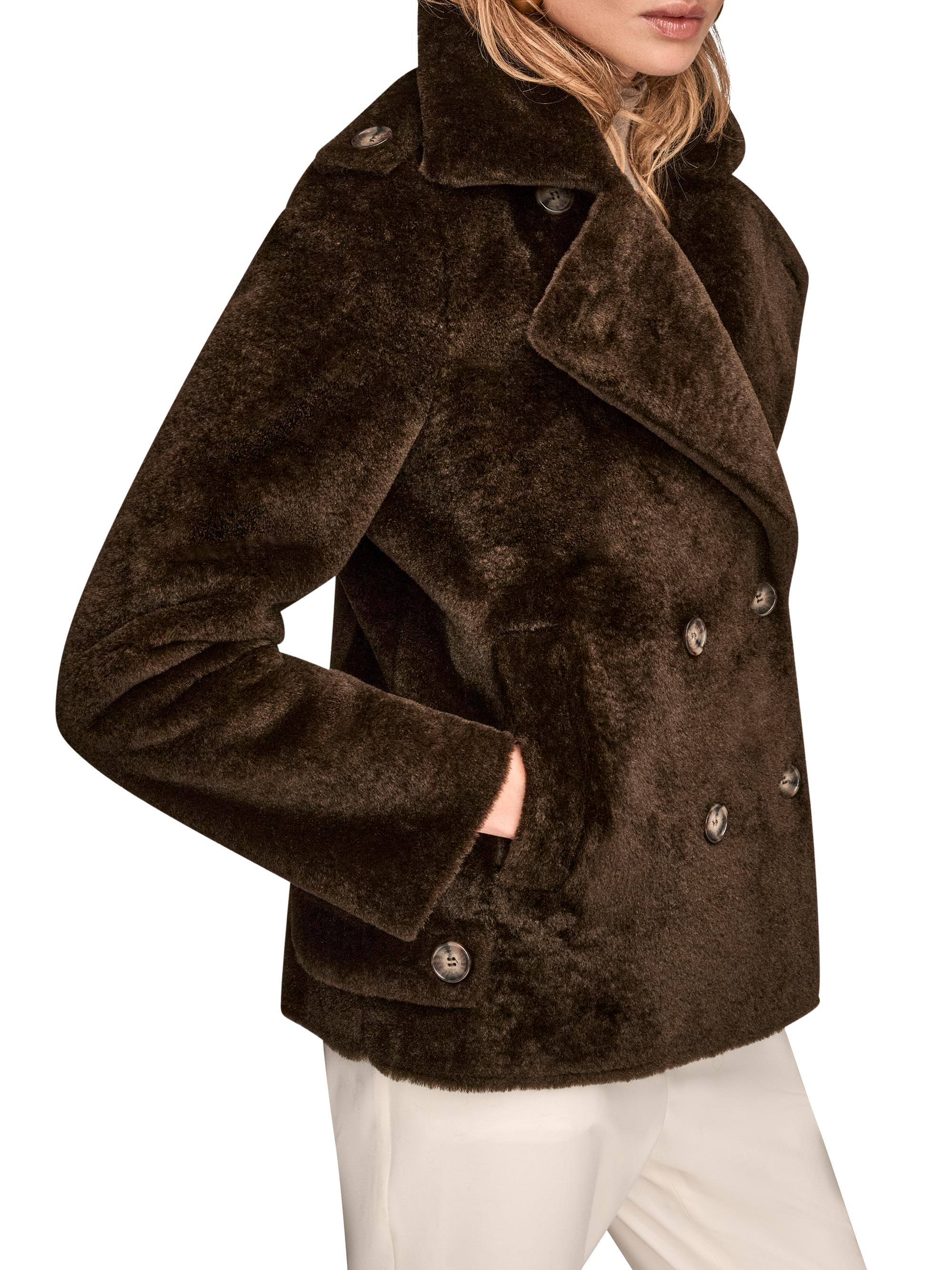 Donna Karan New York Faux-Fur Double-Breasted Coat | Saks Fifth Avenue