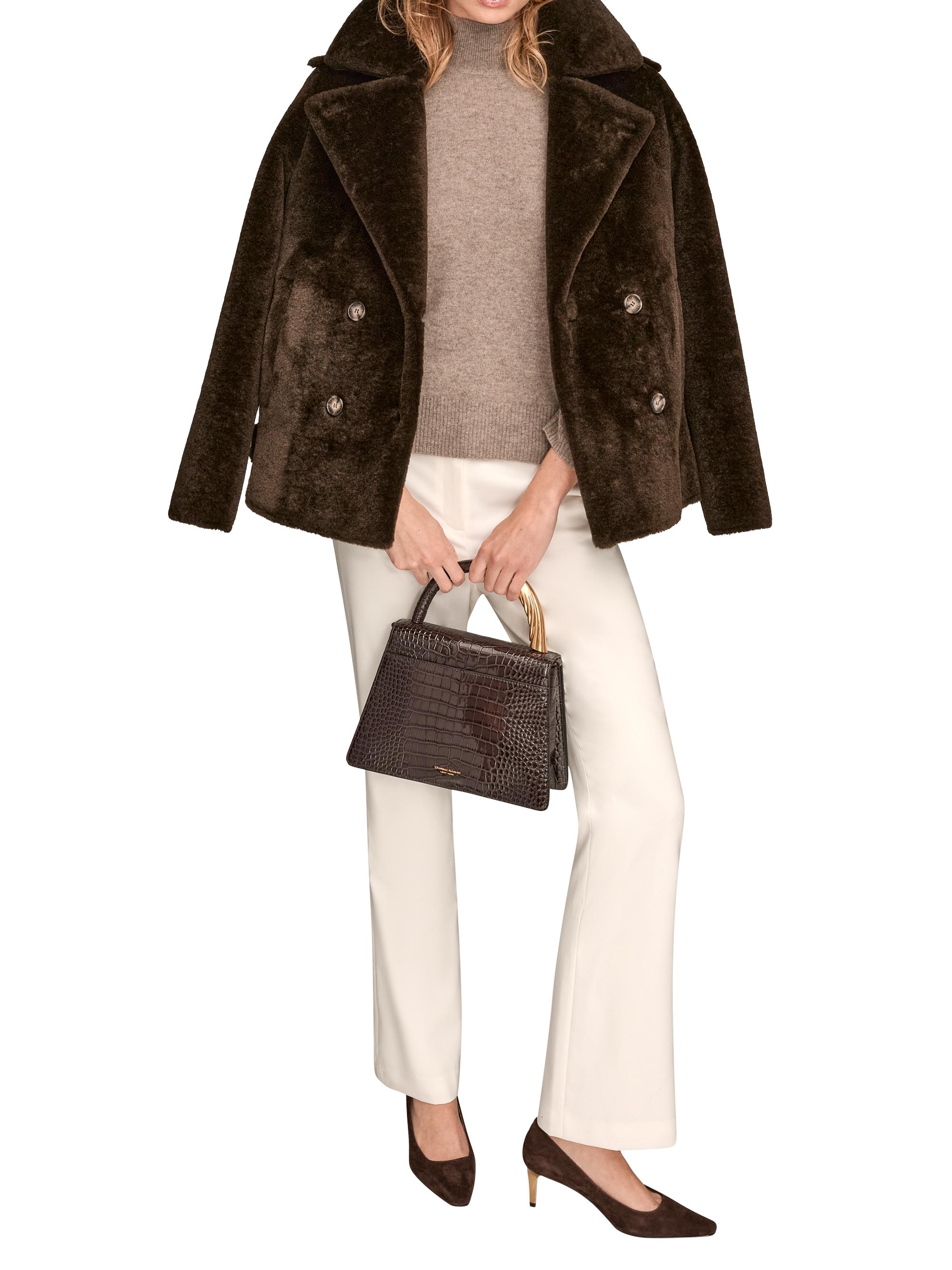 Donna Karan New York Faux-Fur Double-Breasted Coat | Saks Fifth Avenue