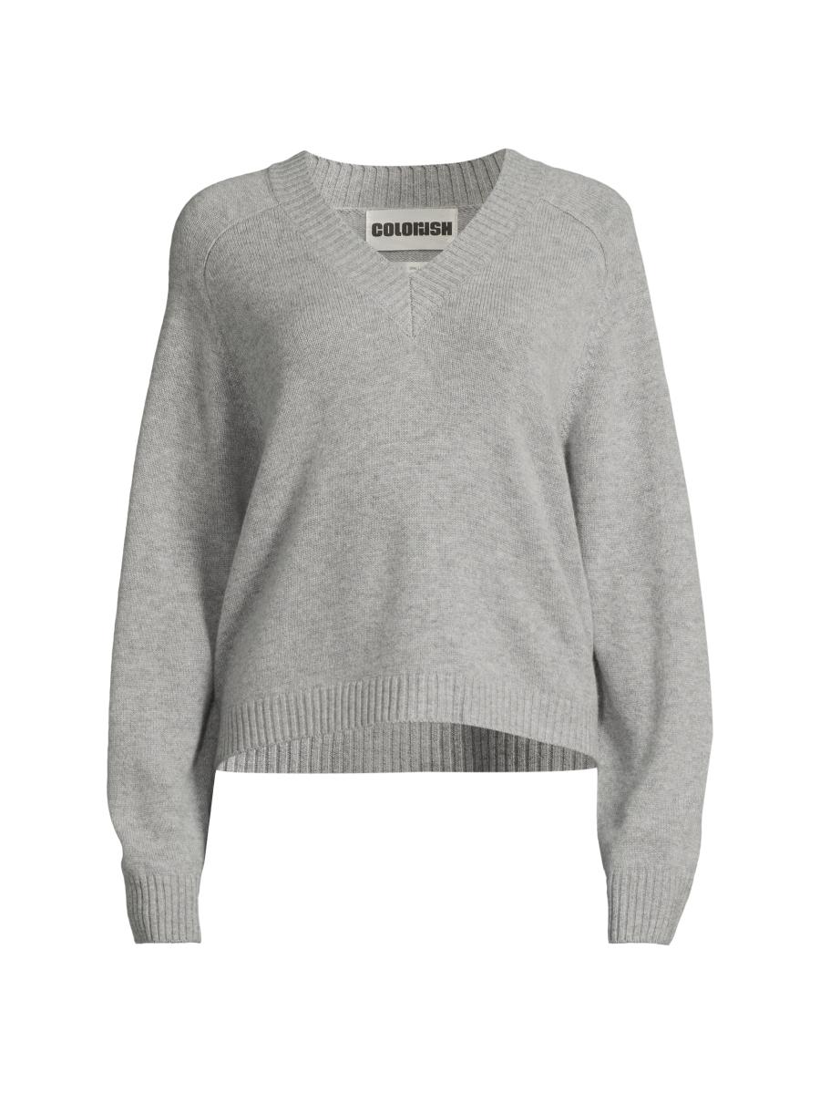 COLORUSH Chuinky V-Neck Wool-Cashmere Sweater | Saks Fifth Avenue