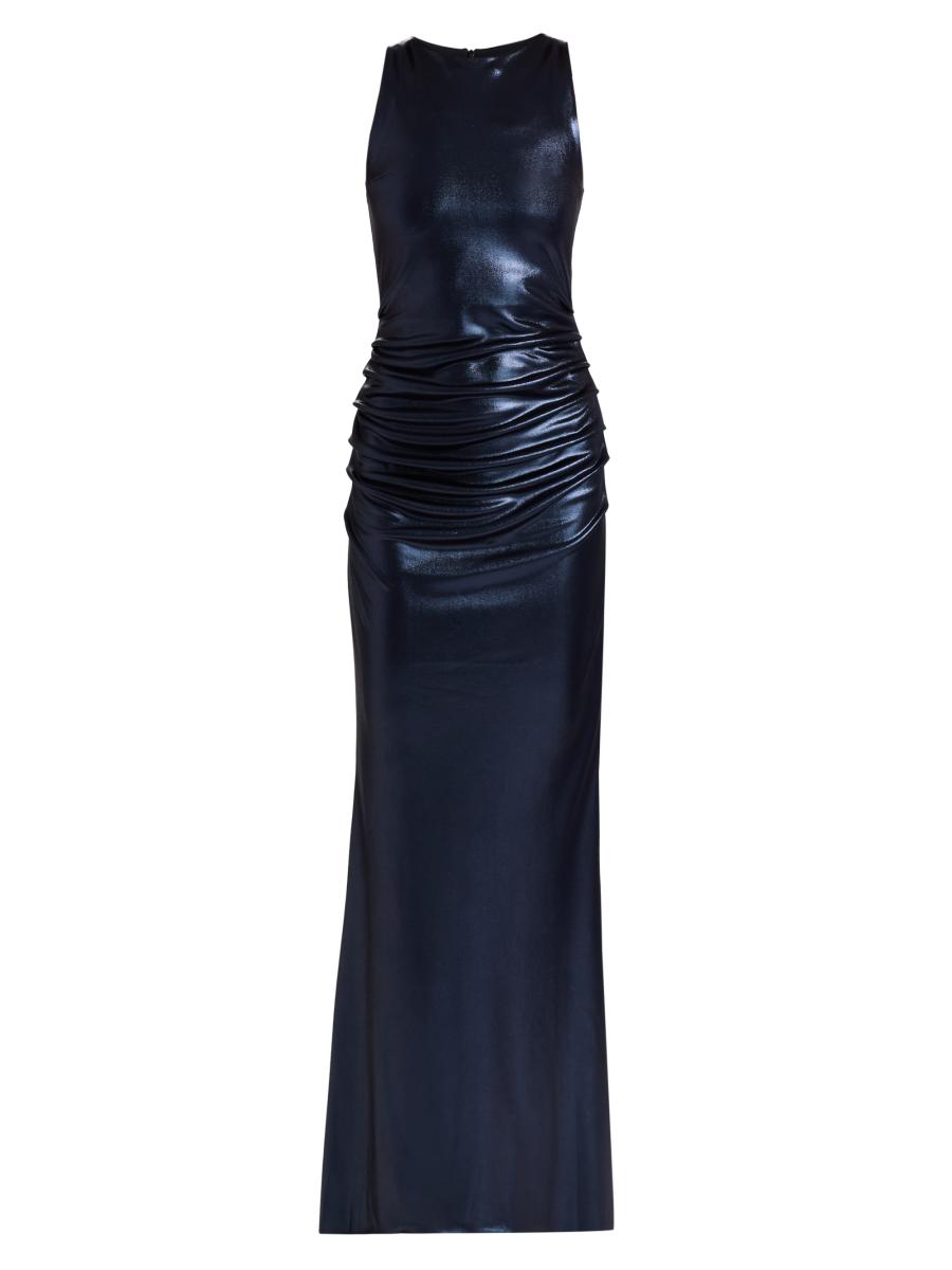 Chiara Boni La Petite Robe Zari Splendid Metallic Jersey Gown | Saks ...