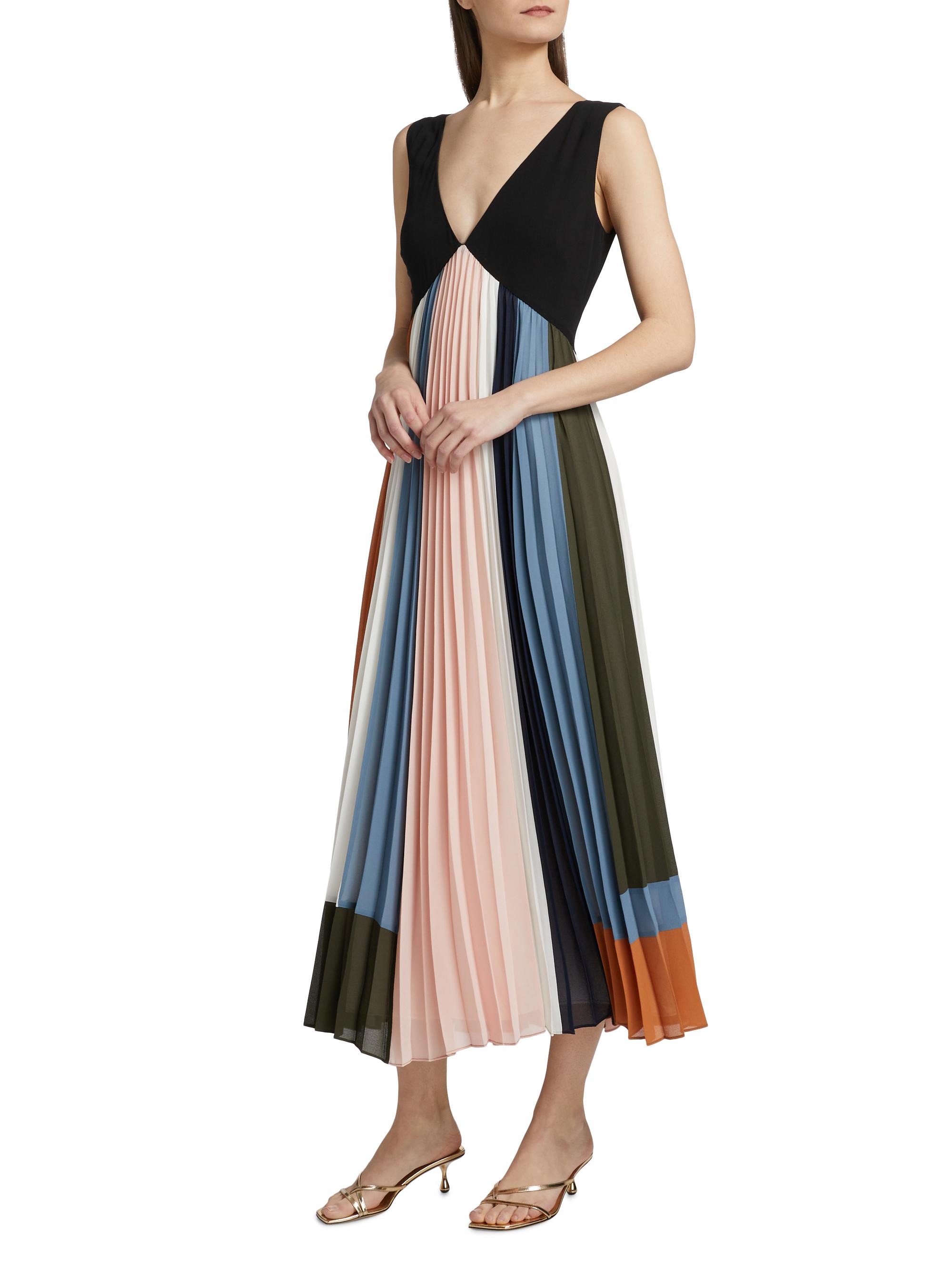 Veronica Beard Nelly Colorblock Midi-Dress | Saks Fifth Avenue