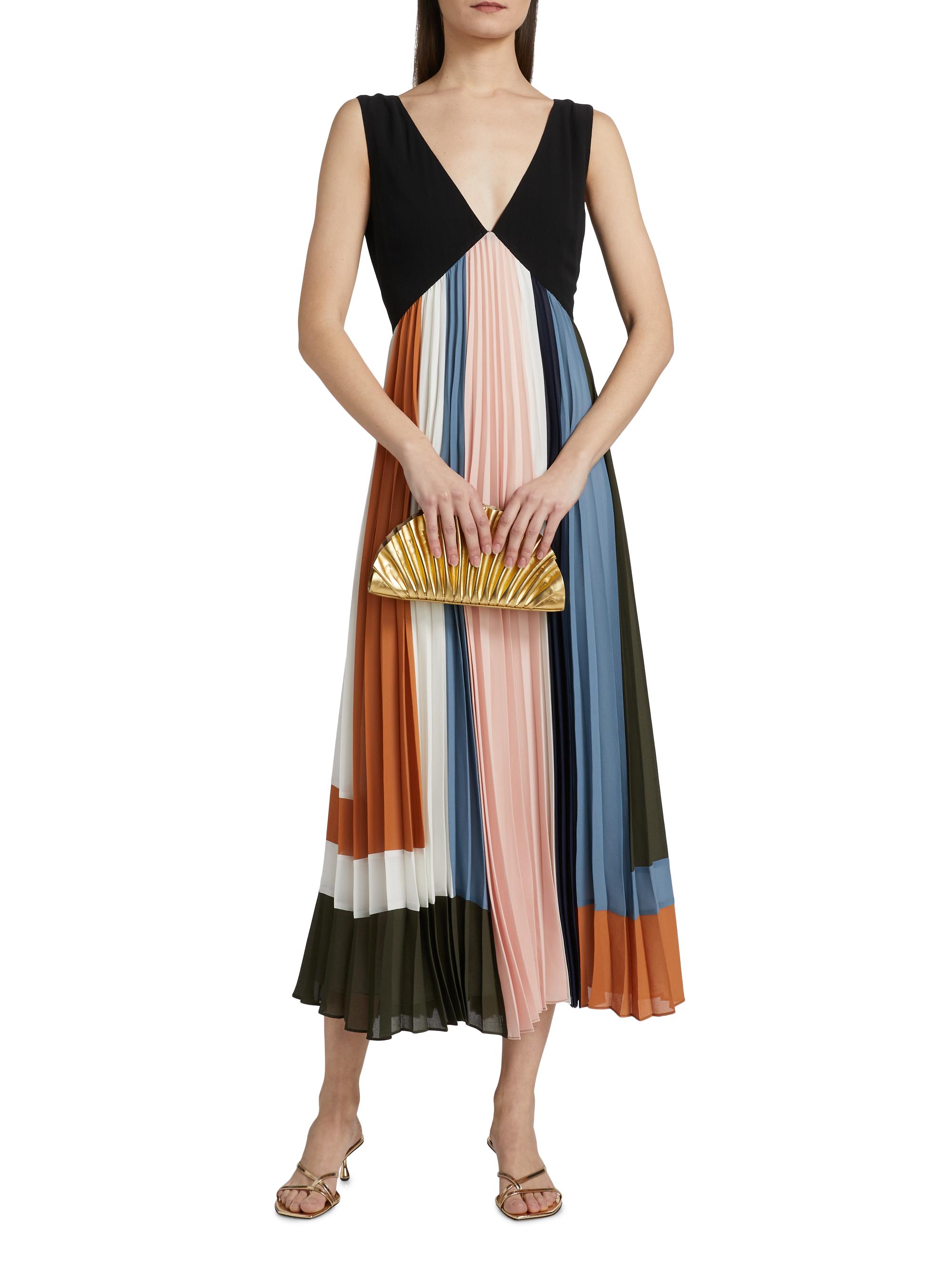 Veronica Beard Nelly Colorblock Midi-Dress | Saks Fifth Avenue