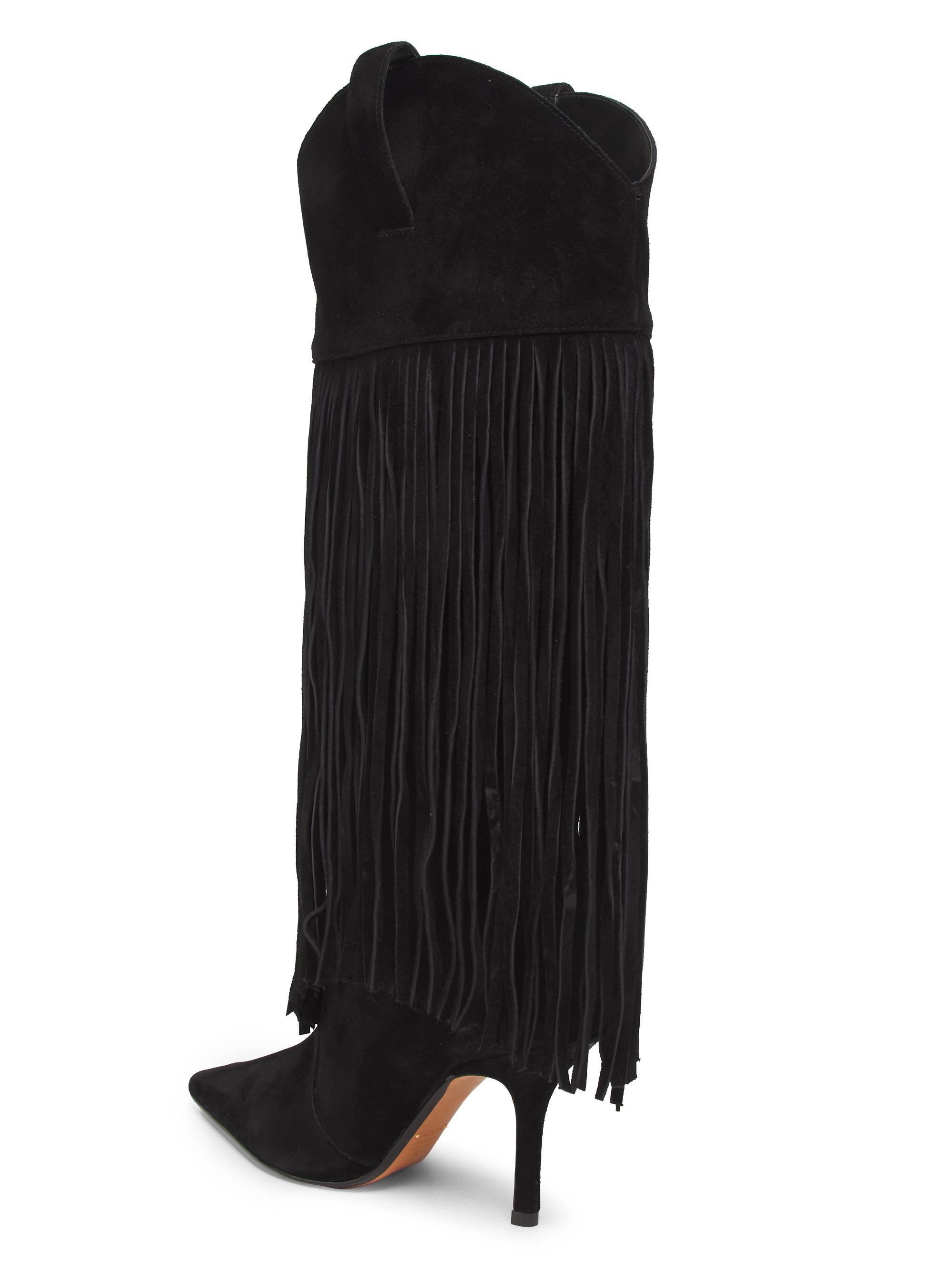 Schutz Raffaela Up Boot Fringed Suede Boots | Saks Fifth Avenue
