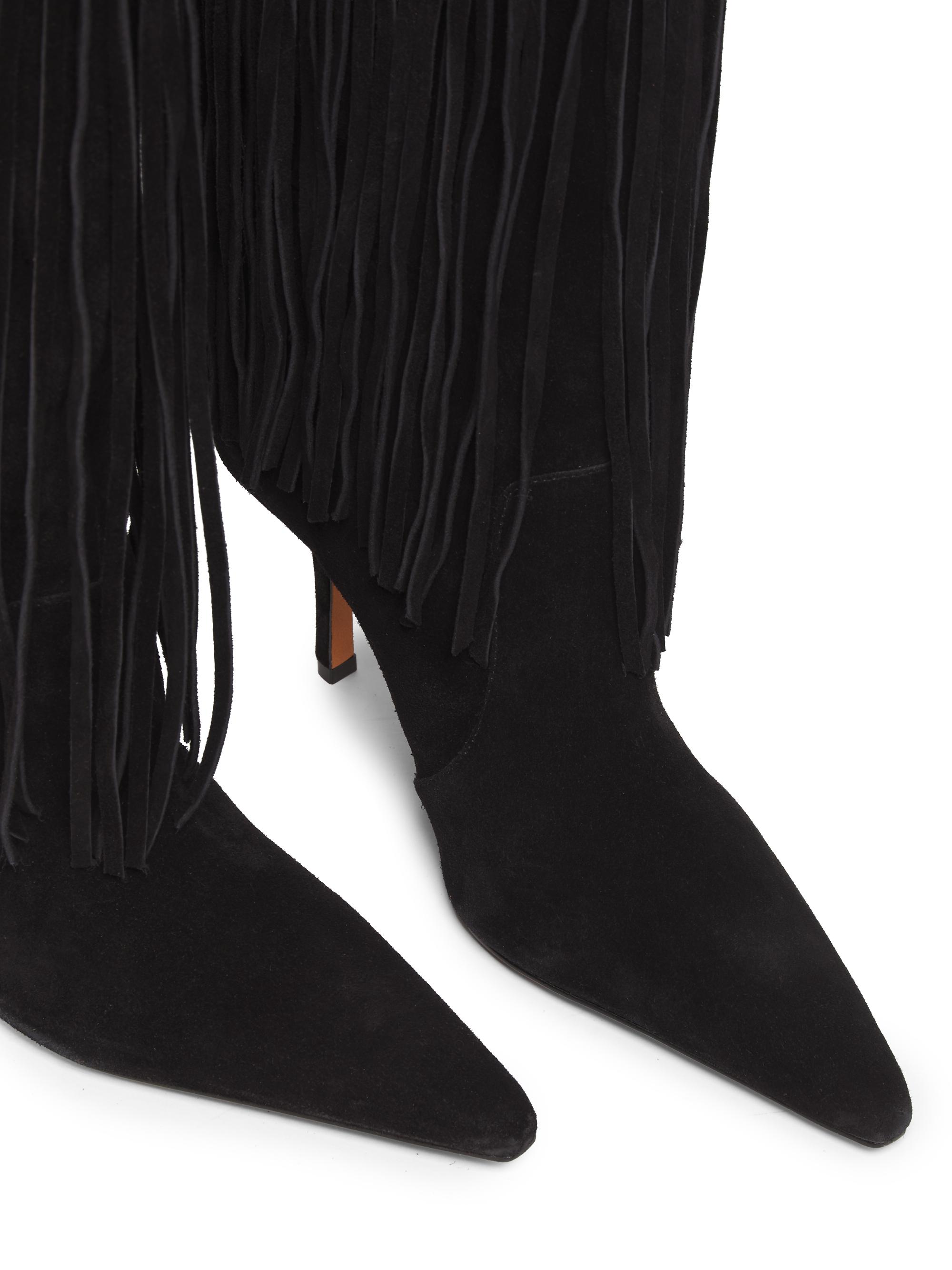 Schutz Raffaela Up Boot Fringed Suede Boots | Saks Fifth Avenue