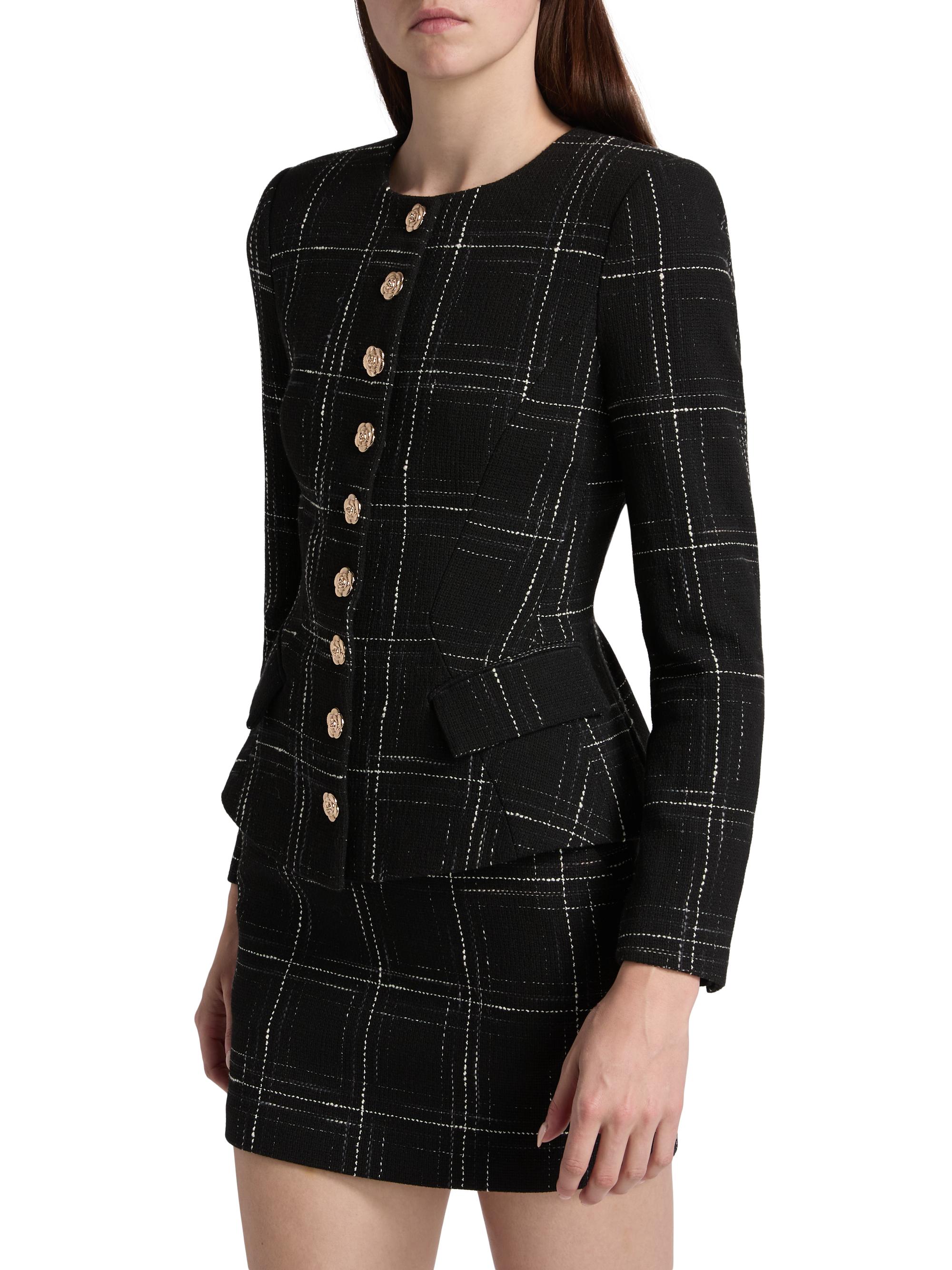 Generation Love Ophelia Windowpane Tweed Jacket | Saks Fifth Avenue