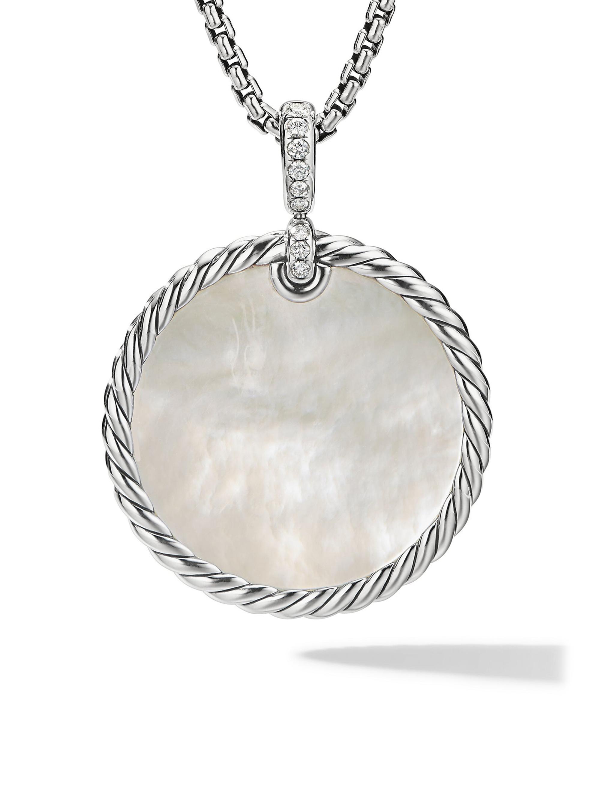 David Yurman DY Elements Reversible Disc Pendant in Sterling Silver ...