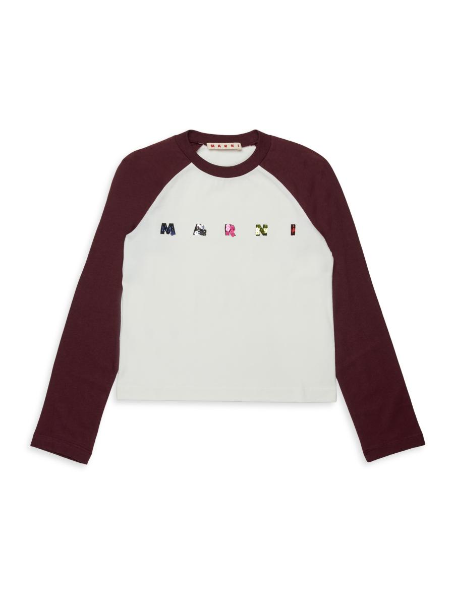 Marni Little Girl's & Girl's Sequined Logo Long-Sleeve T-Shirt | Saks ...