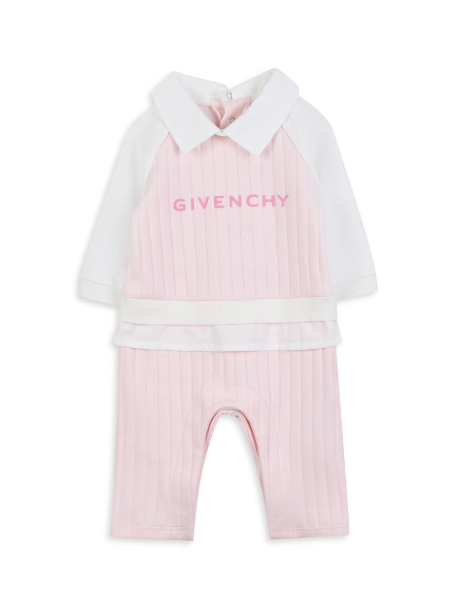 Givenchy Baby Girl's Logo Ribbed Coveralls | Saks Fifth Avenue