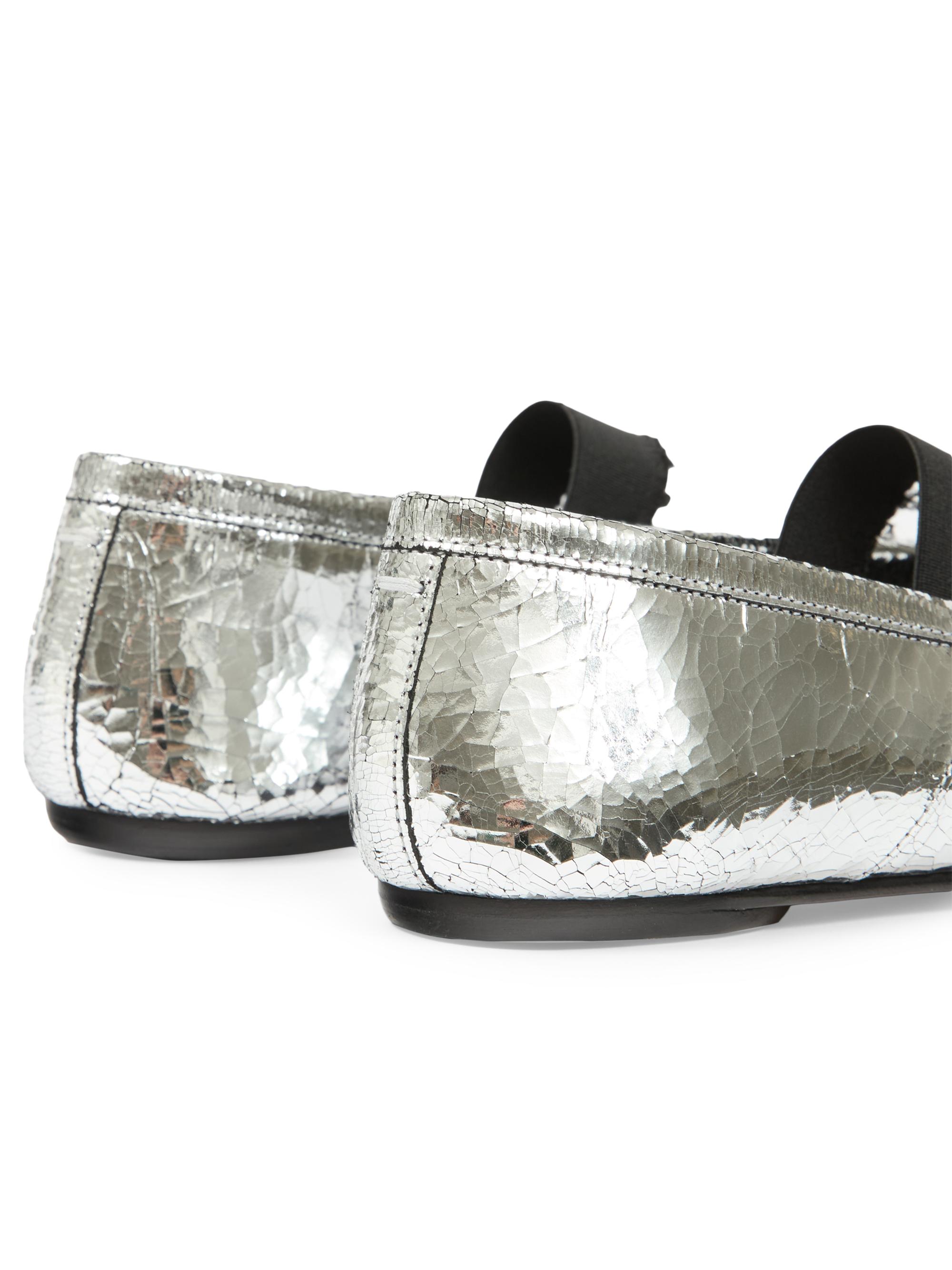 Maison Margiela Metallic Leather Ballet Flats | Saks Fifth Avenue