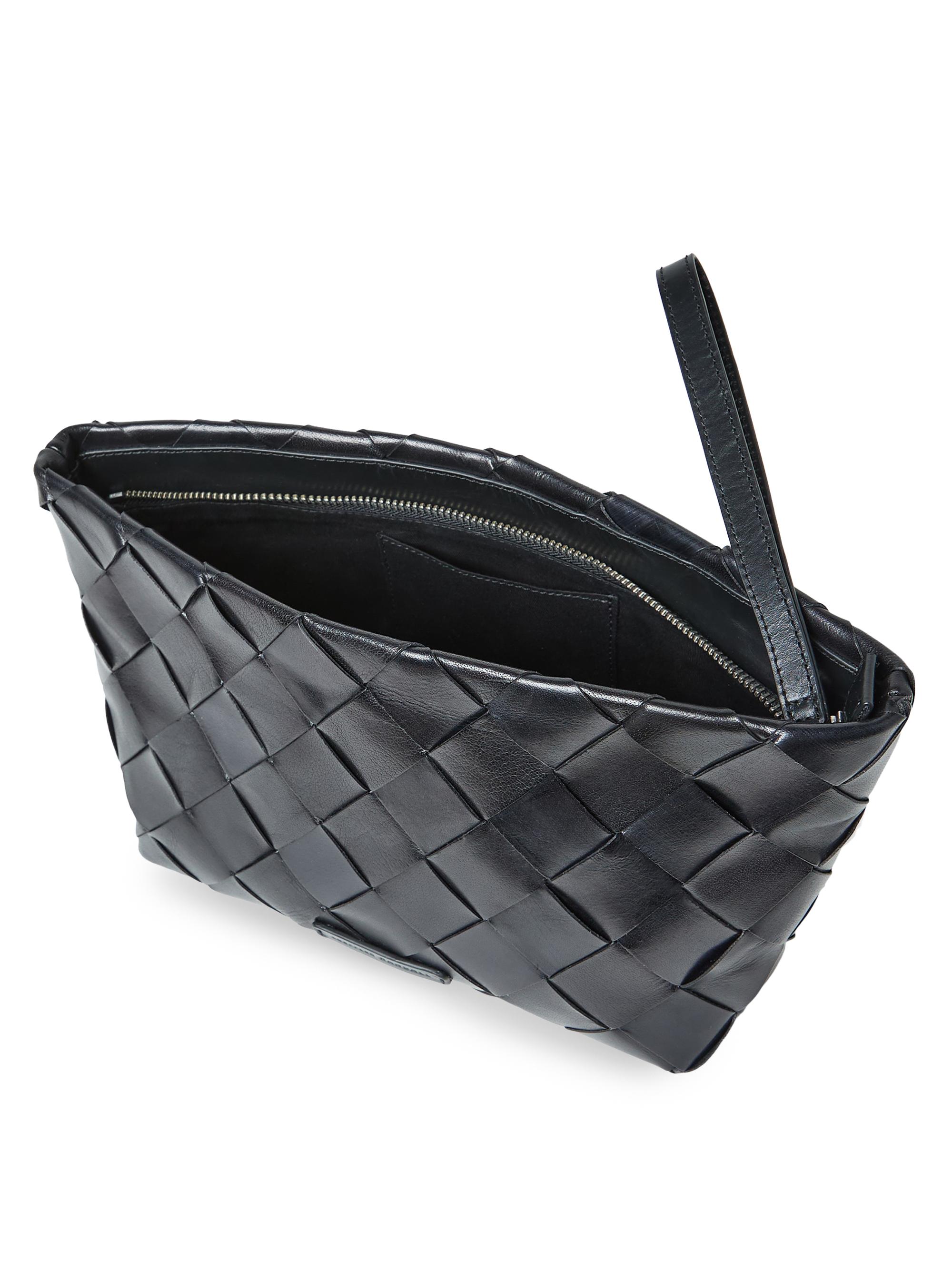 Loeffler Randall Melina Woven Leather Pouch | Saks Fifth Avenue