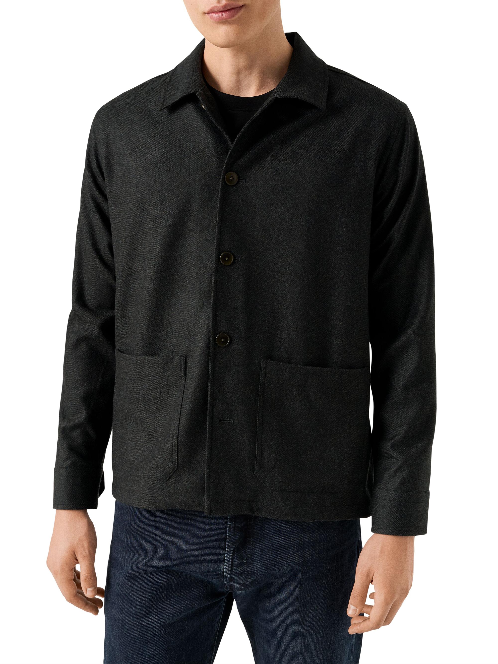 Eton Herringbone Wool-Cashmere Jacket | Saks Fifth Avenue