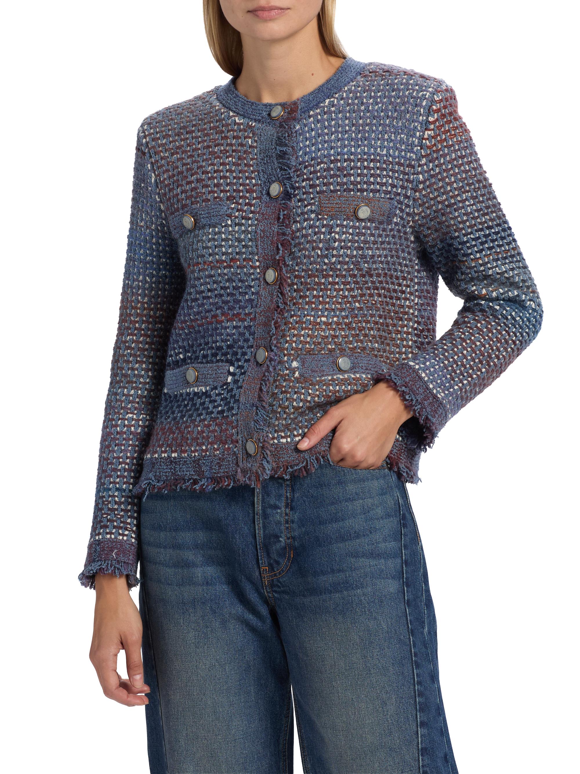 Veronica Beard Sariyah Cotton-Blend Knit Jacket | Saks Fifth Avenue