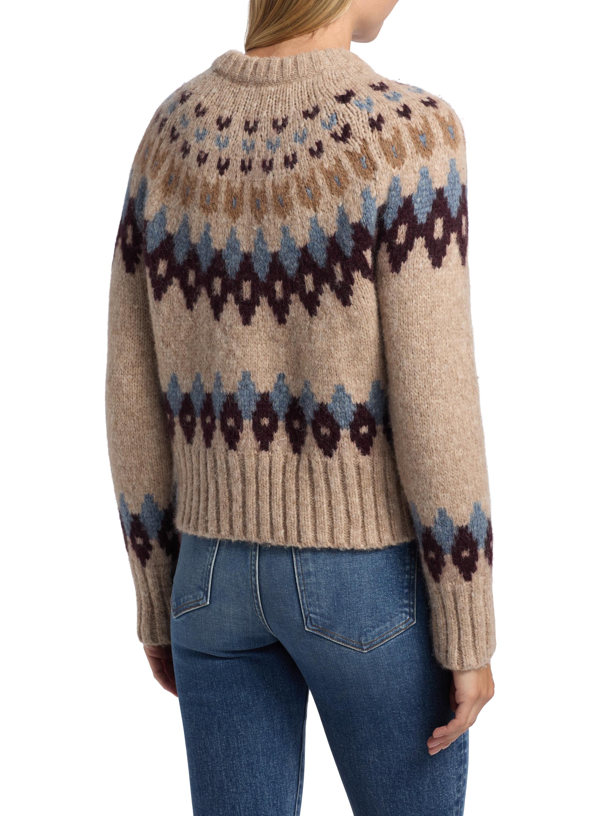 Veronica Beard Christina Fair Isle-Inspired Alpaca-Blend Cardigan ...