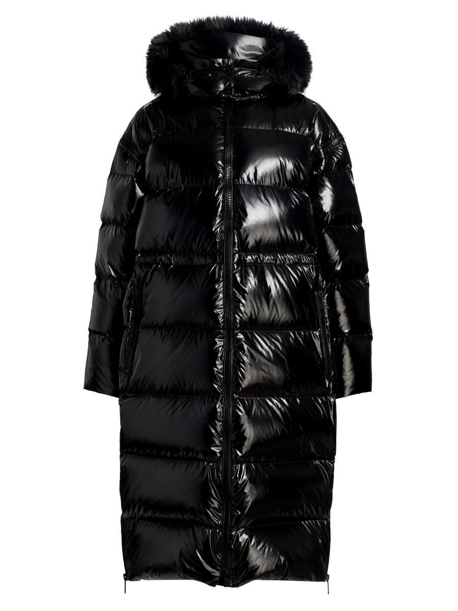 MICHAEL Michael Kors Hooded Long Puffer Down Coat | Saks Fifth Avenue