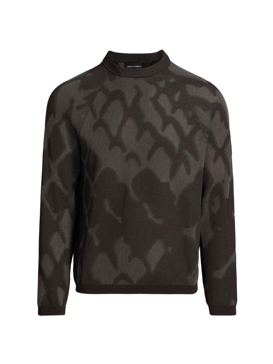 Emporio Armani Pattern Abstract-Print Crewneck Sweater | Saks Fifth Avenue