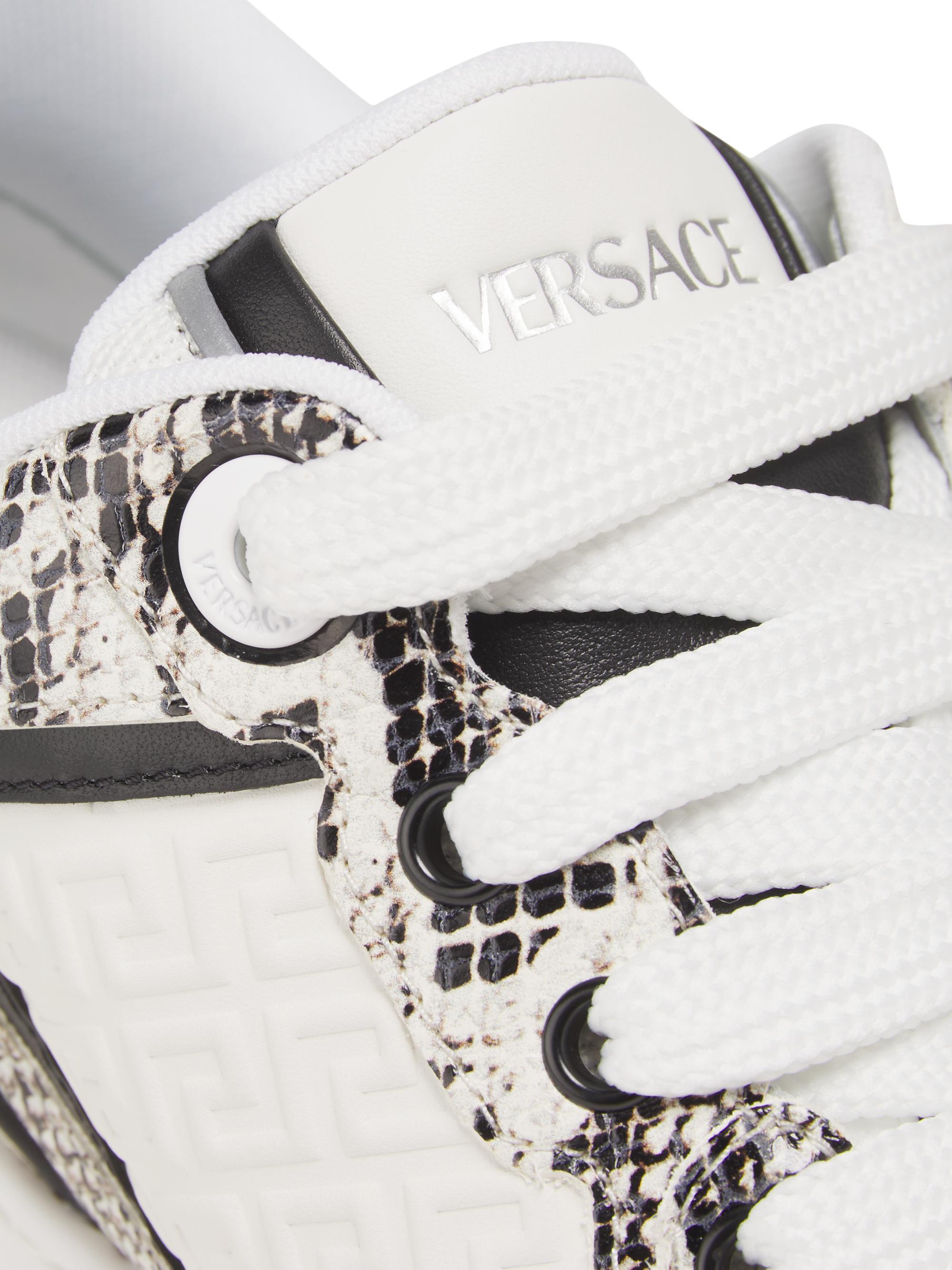 Versace Python Print Leather Low-Top Sneakers | Saks Fifth Avenue