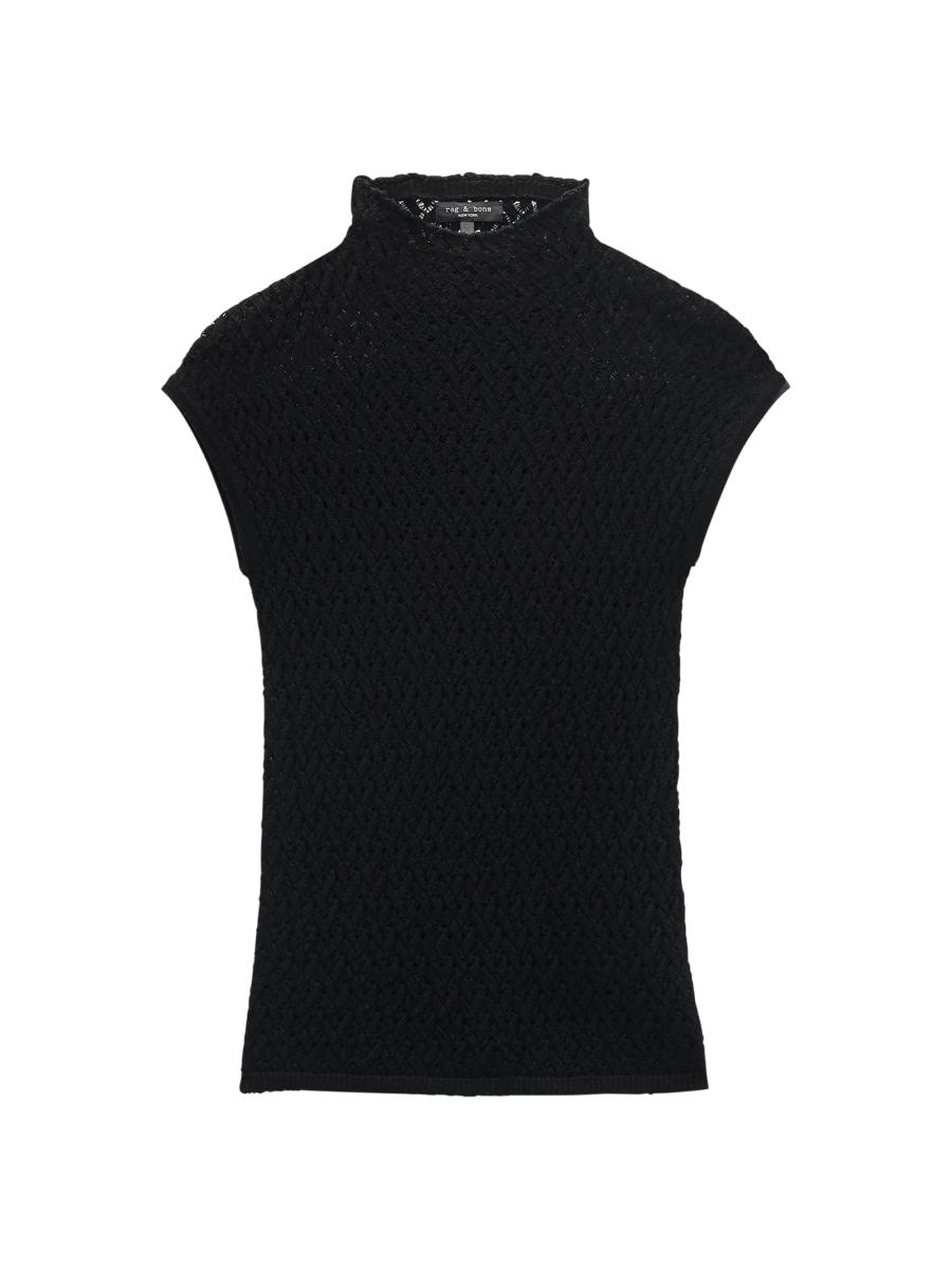 rag & bone Tana Merino Wool Cap-Sleeve Sweater | Saks Fifth Avenue