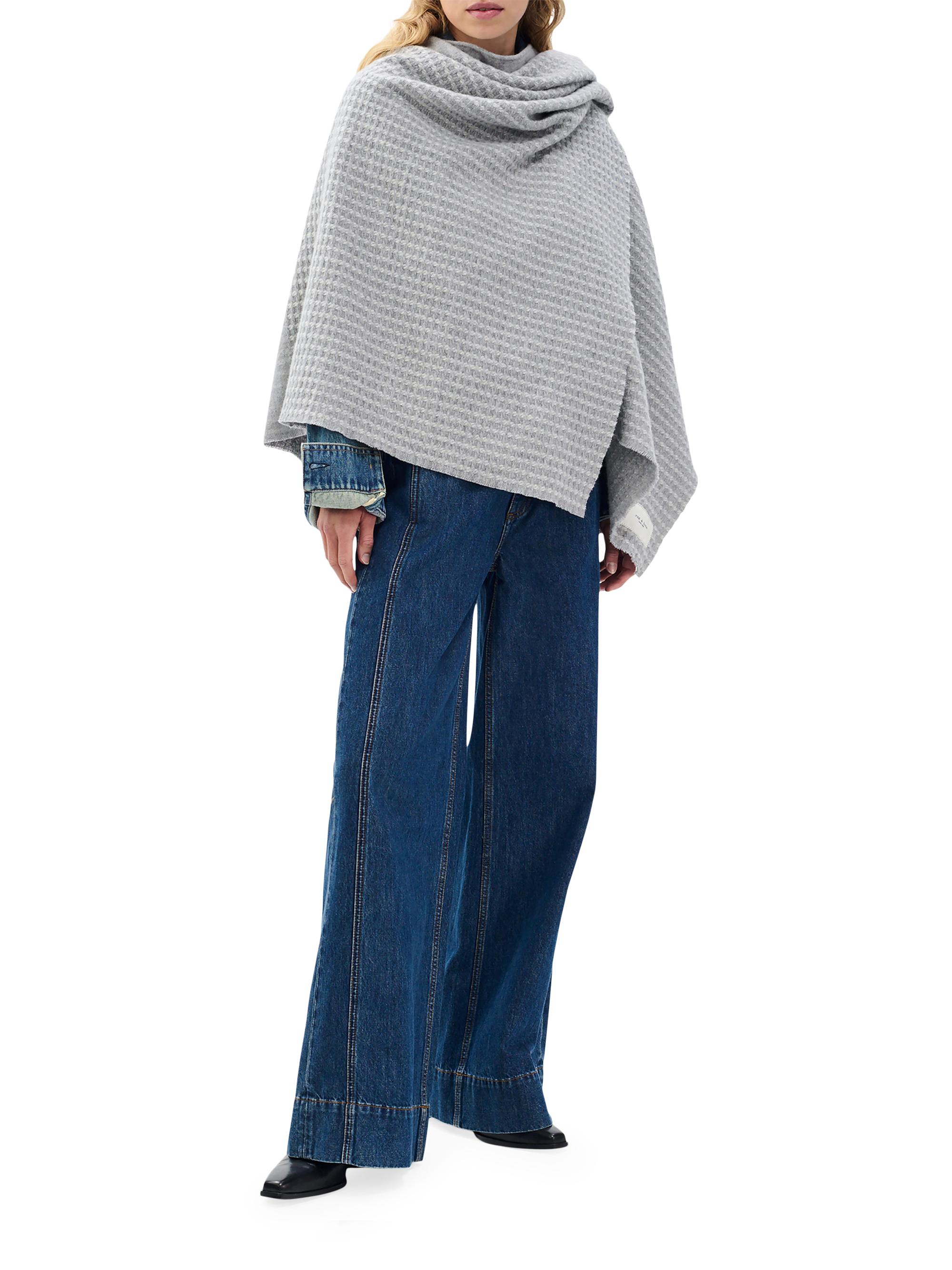 rag & bone Joni Waffle-Knit Wool Poncho | Saks Fifth Avenue