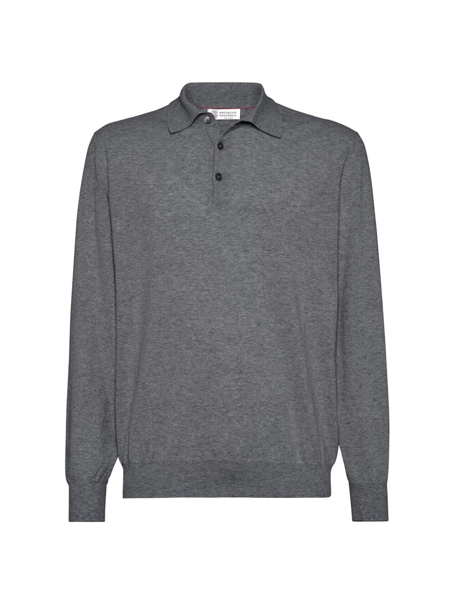 Brunello Cucinelli Cotton Lightweight Knit Polo Shirt | Saks Fifth Avenue