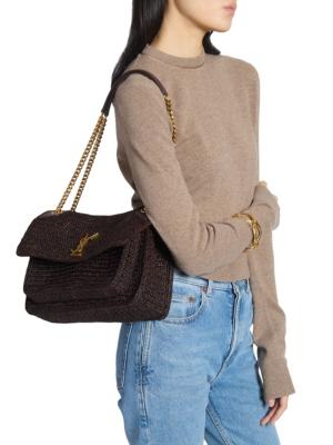 Saint Laurent Niki Medium in Raffia Bag | Saks Fifth Avenue