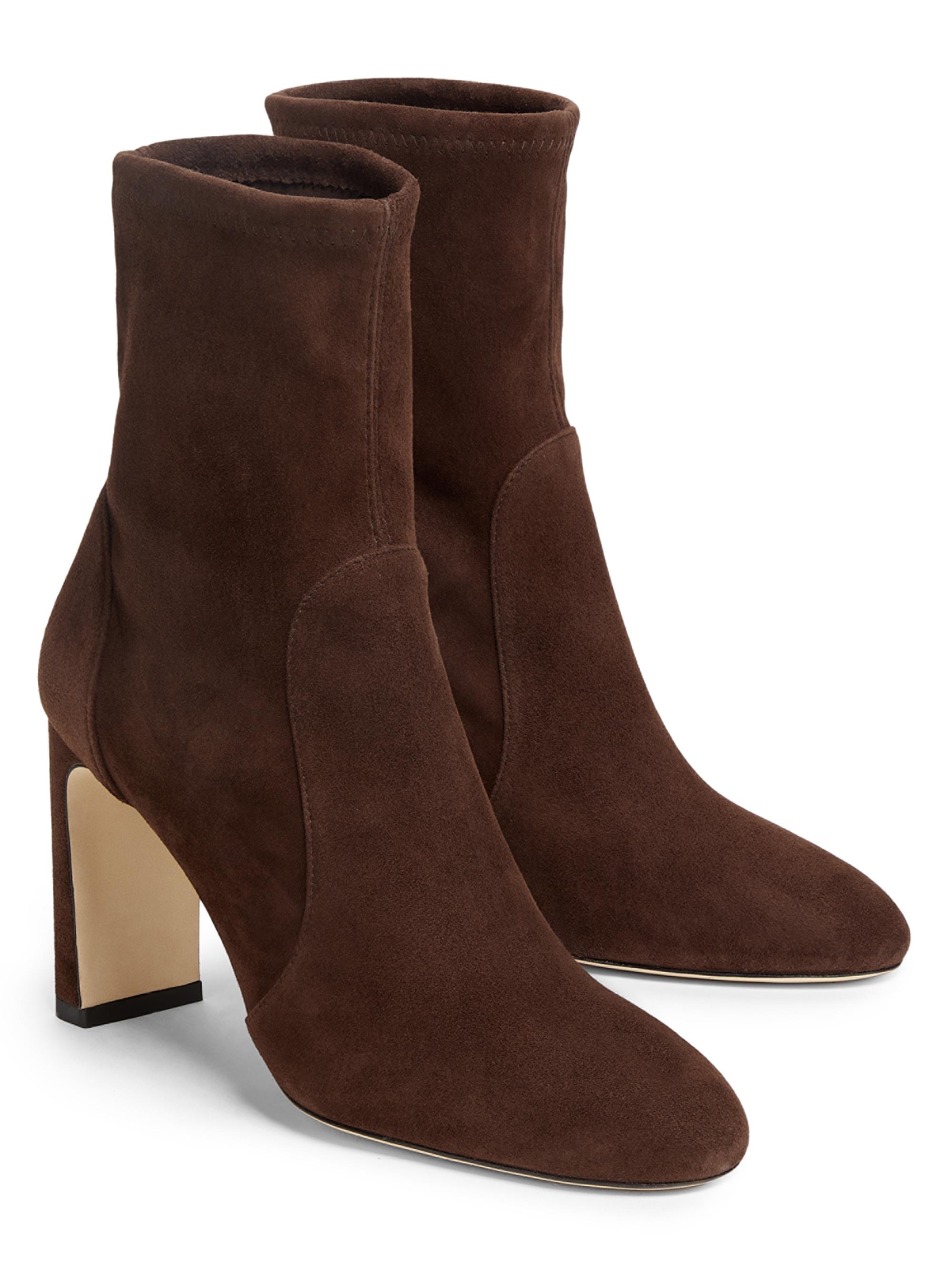 Stuart Weitzman Babette 85MM Suede Boots | Saks Fifth Avenue