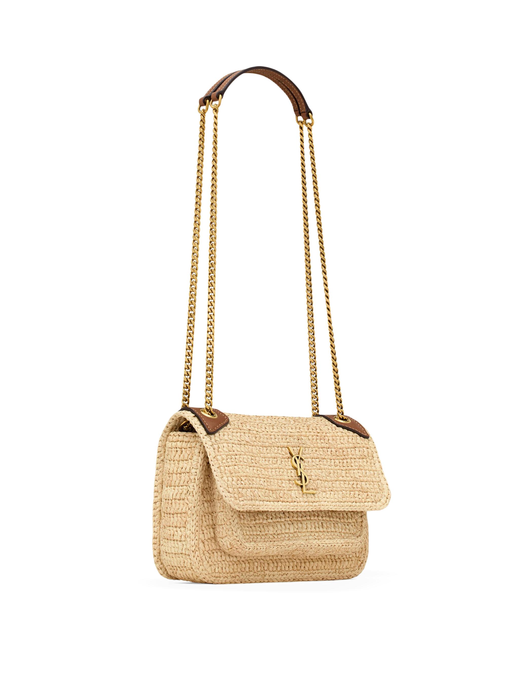 Saint Laurent Niki Mini Shoulder Bag in Raffia | Saks Fifth Avenue